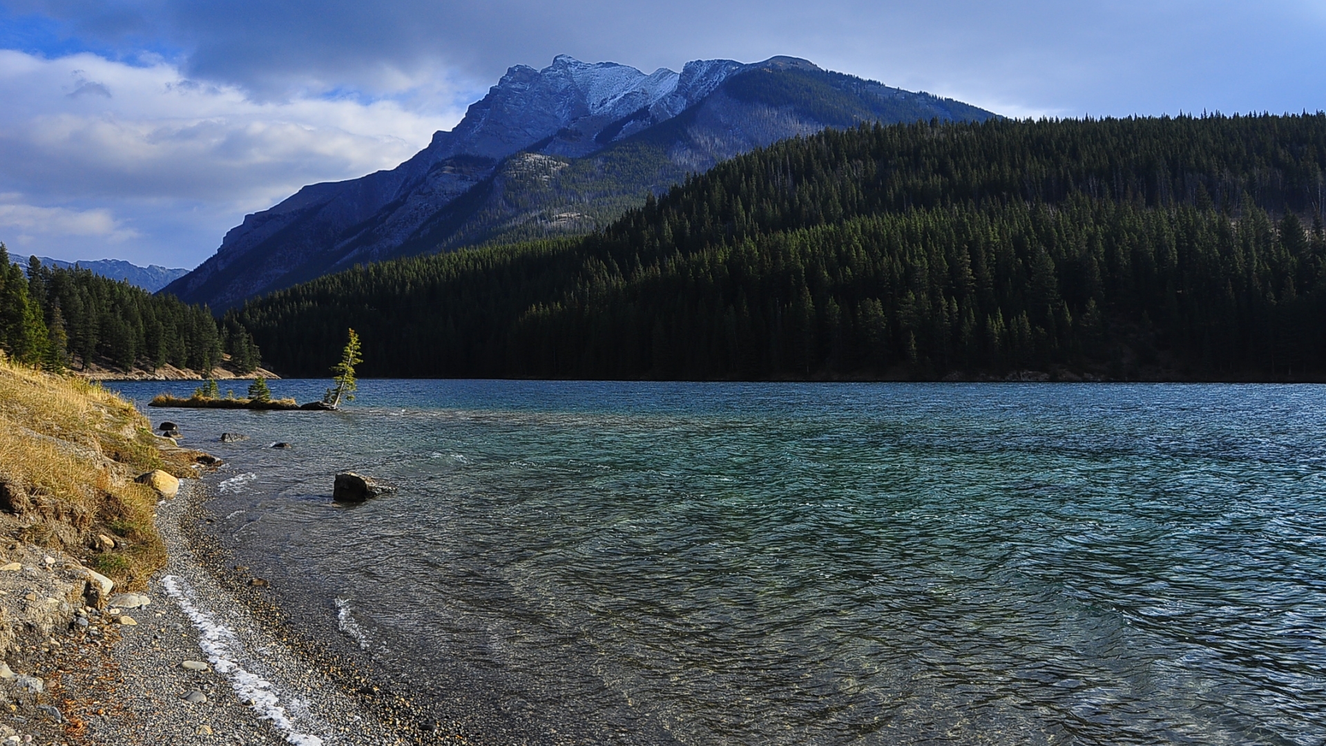 Download Nature Two Jack Lake HD Wallpaper