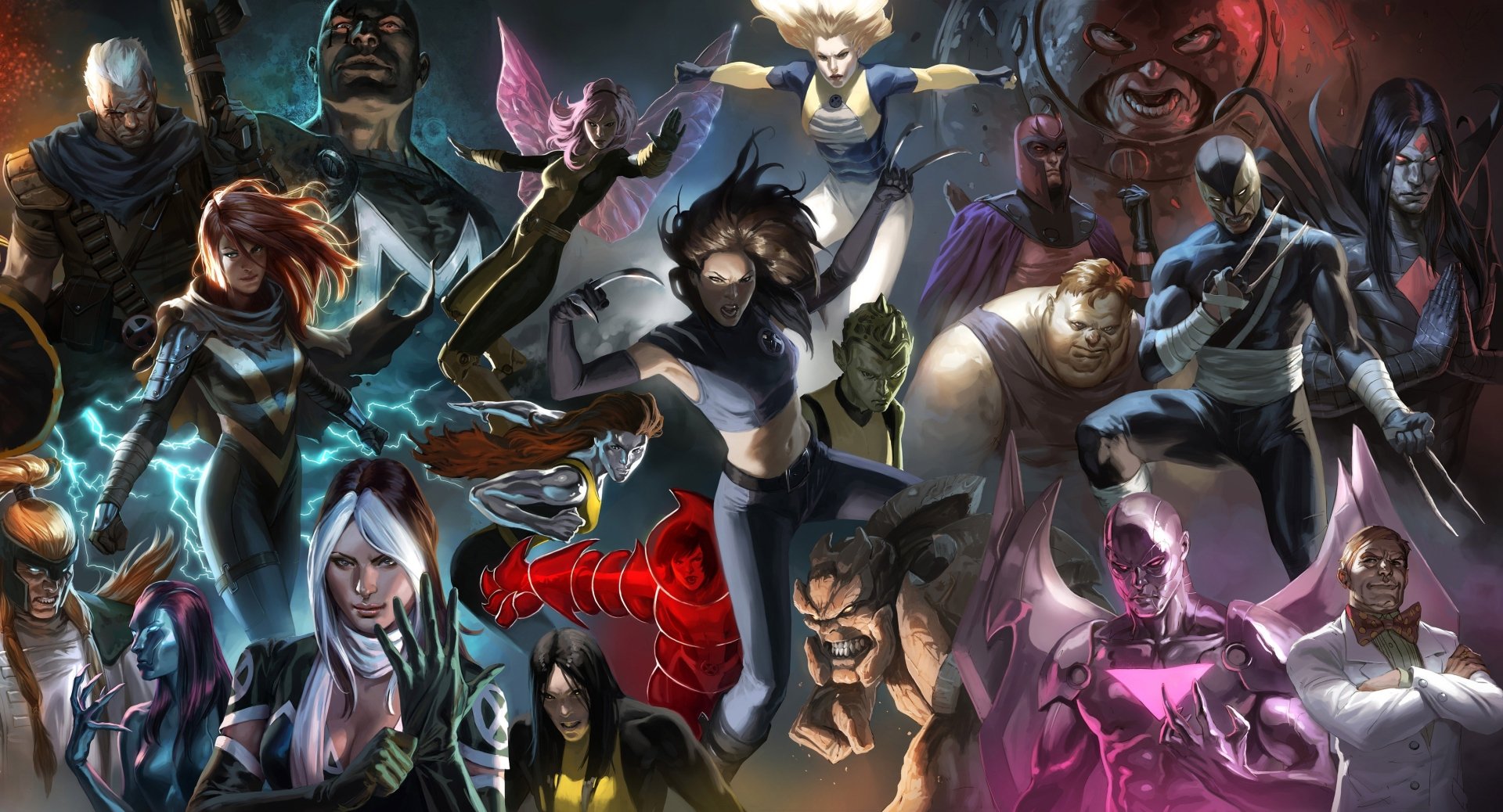 X‑Men 2K Quad HD Comic Wallpaper — Mutant Vanguard | 3524x1906 ...
