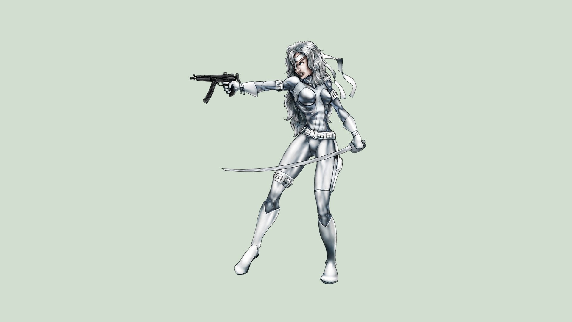 Download Comic Silver Sable HD Wallpaper