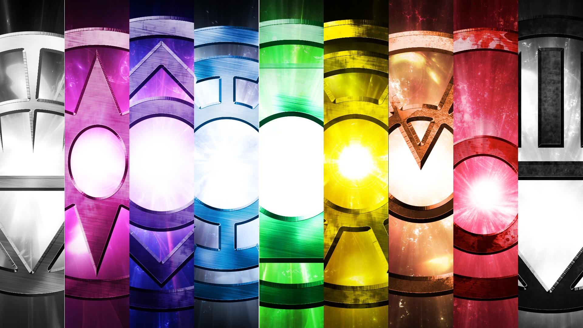 HD Comic Lantern Corps Wallpaper: Emblems of Power and Light