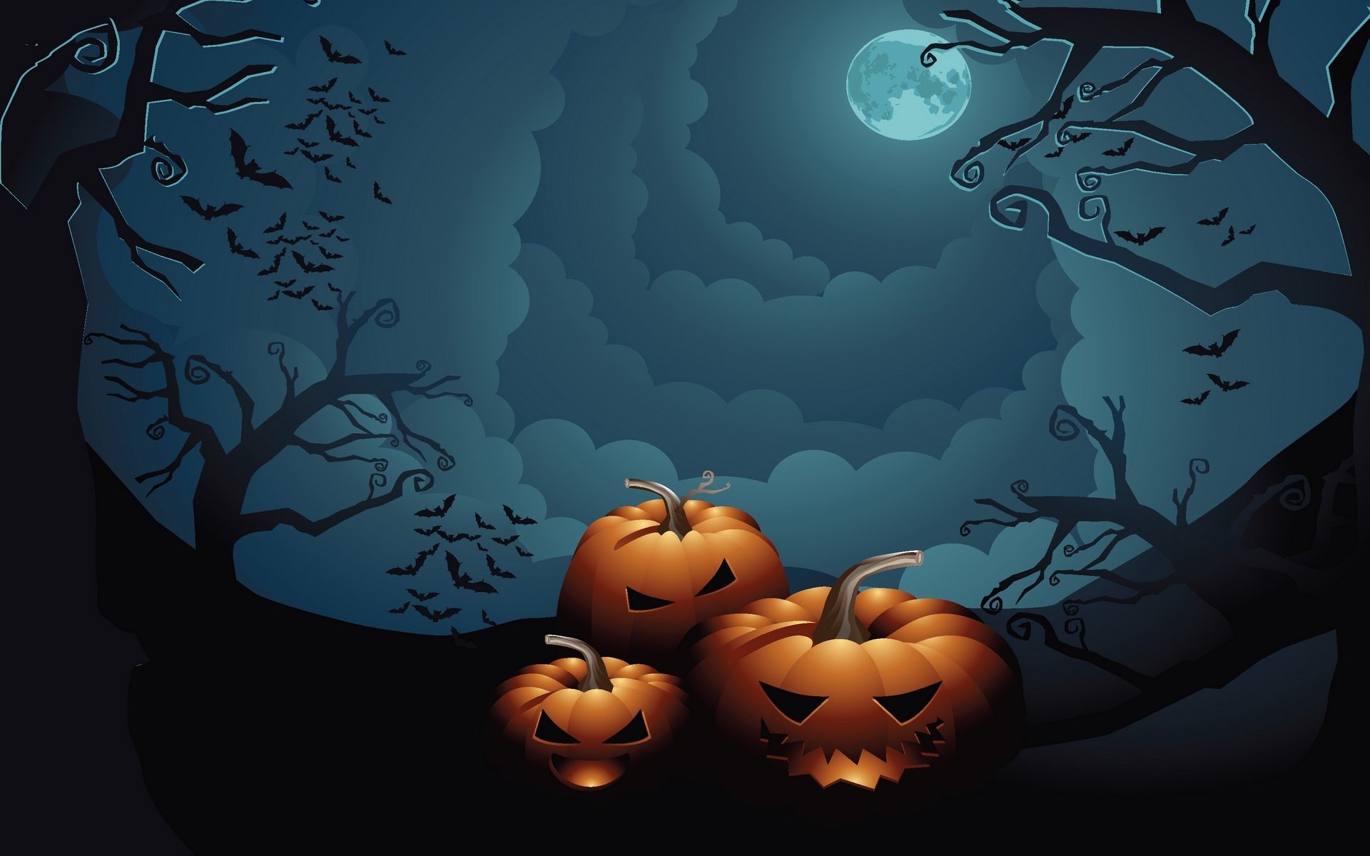Spooky Halloween Night HD Wallpaper: Haunted Holiday Vibes