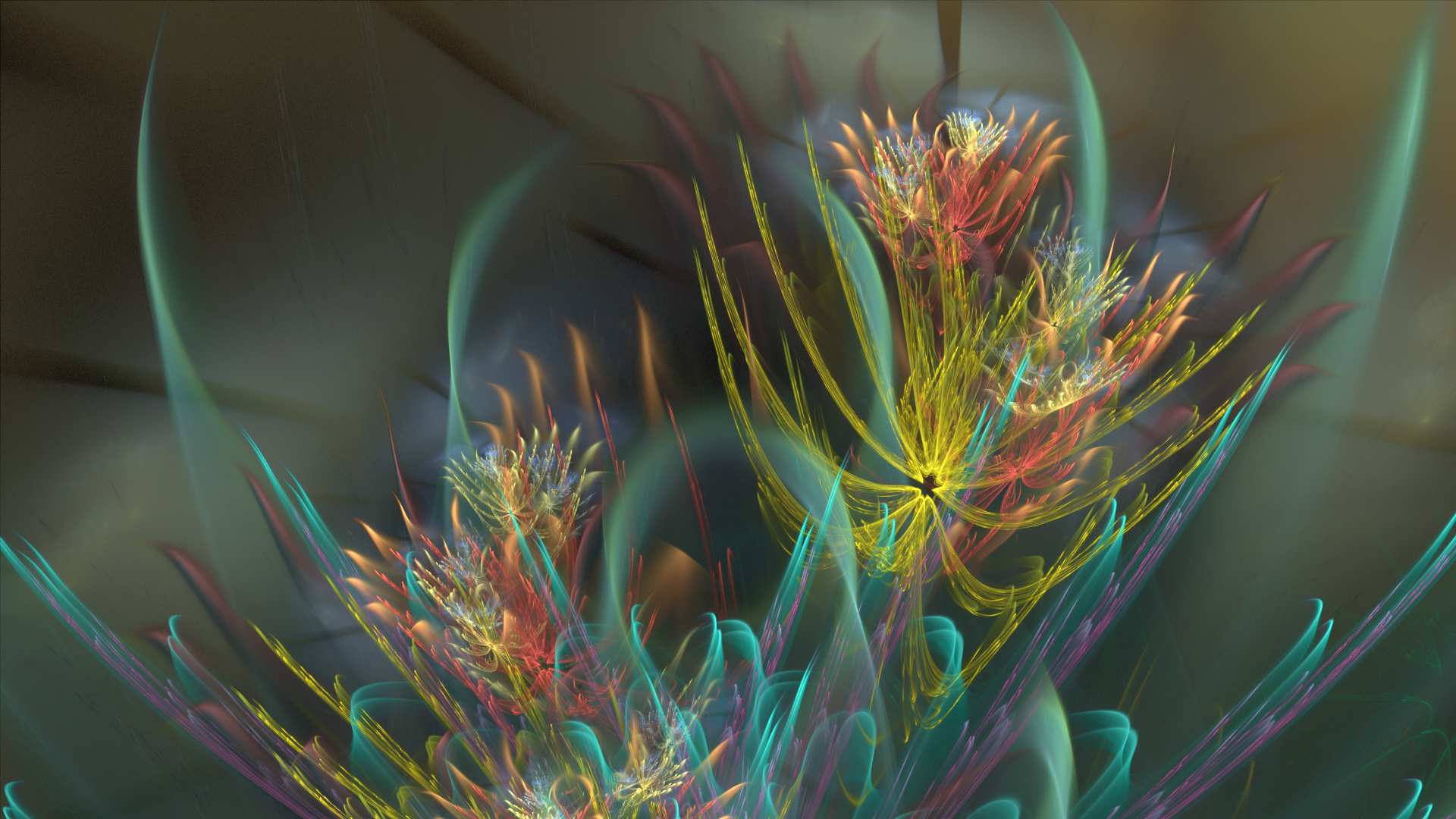 Vibrant Fractal Dreams: A Colorful HD Wallpaper by Luis Bello
