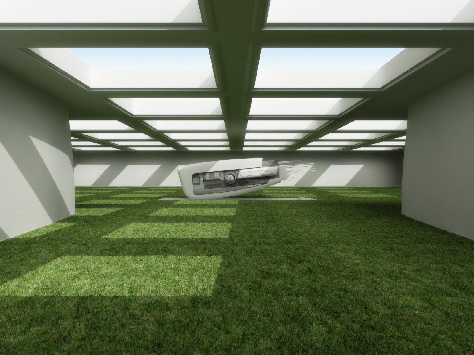 Artistic Digital Harmony: HD Wallpaper of Modern Space and Light