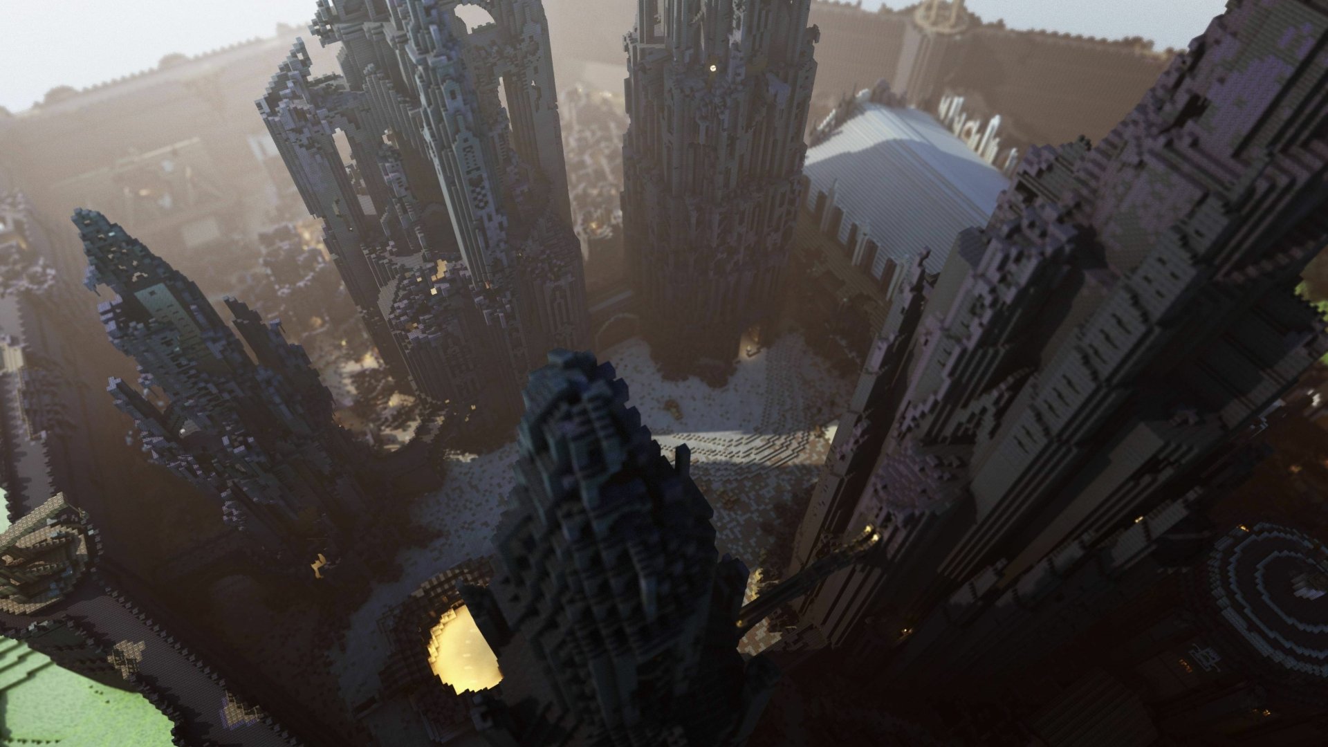 Stunning Minecraft Skyscrapers - 4K Ultra HD Wallpaper