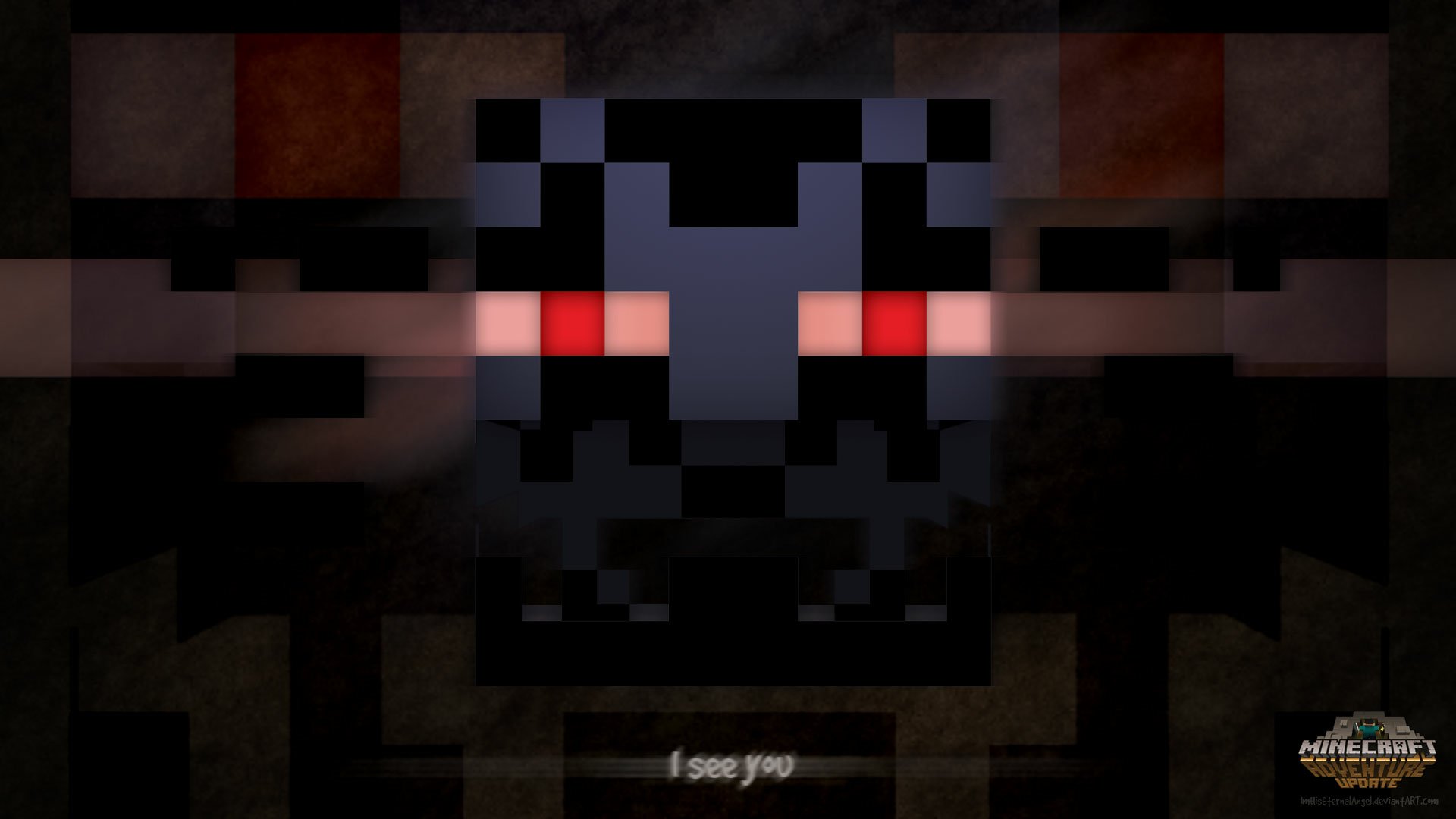 Minecraft HD Wallpaper: The Watchful Eyes