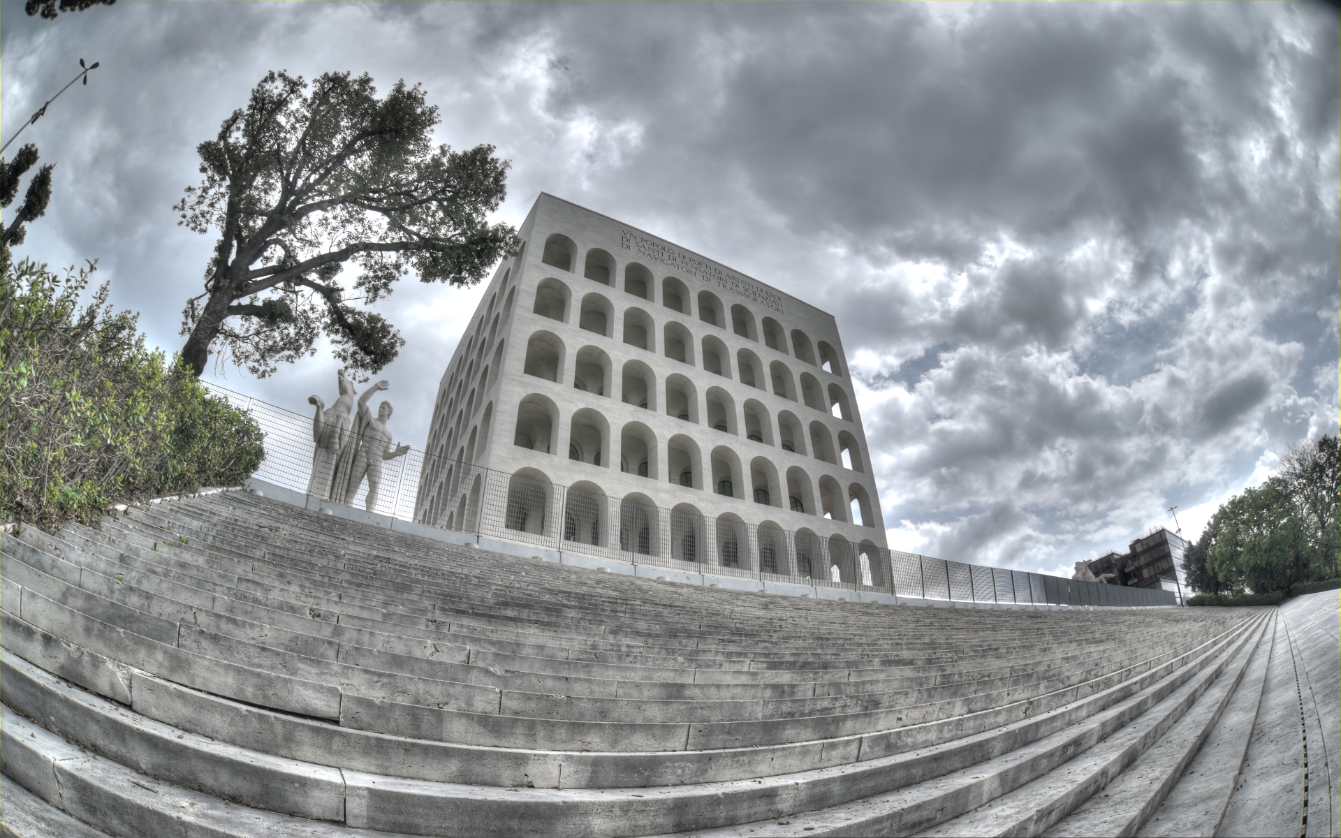 Man Made Square Colosseum HD Wallpaper