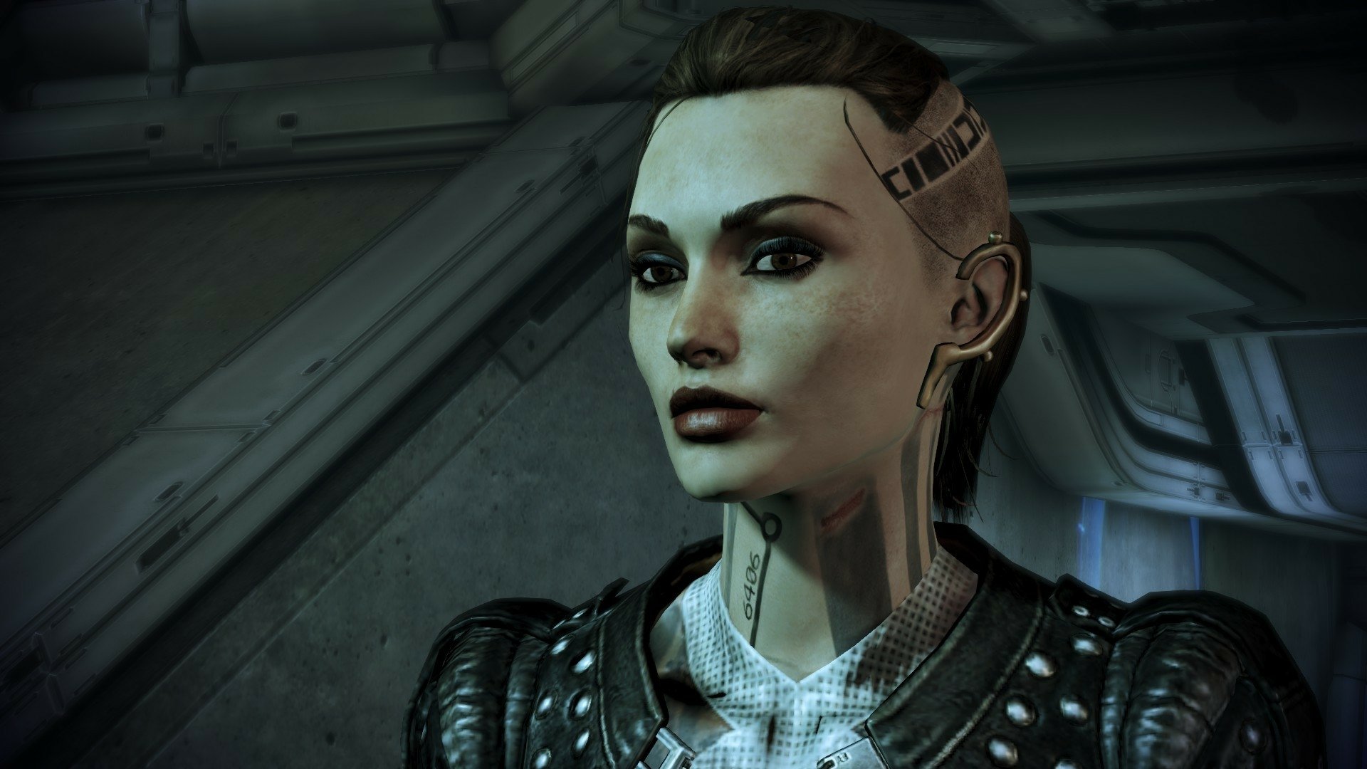 Mass Effect HD Wallpaper: Iconic Video Game Character Portrait