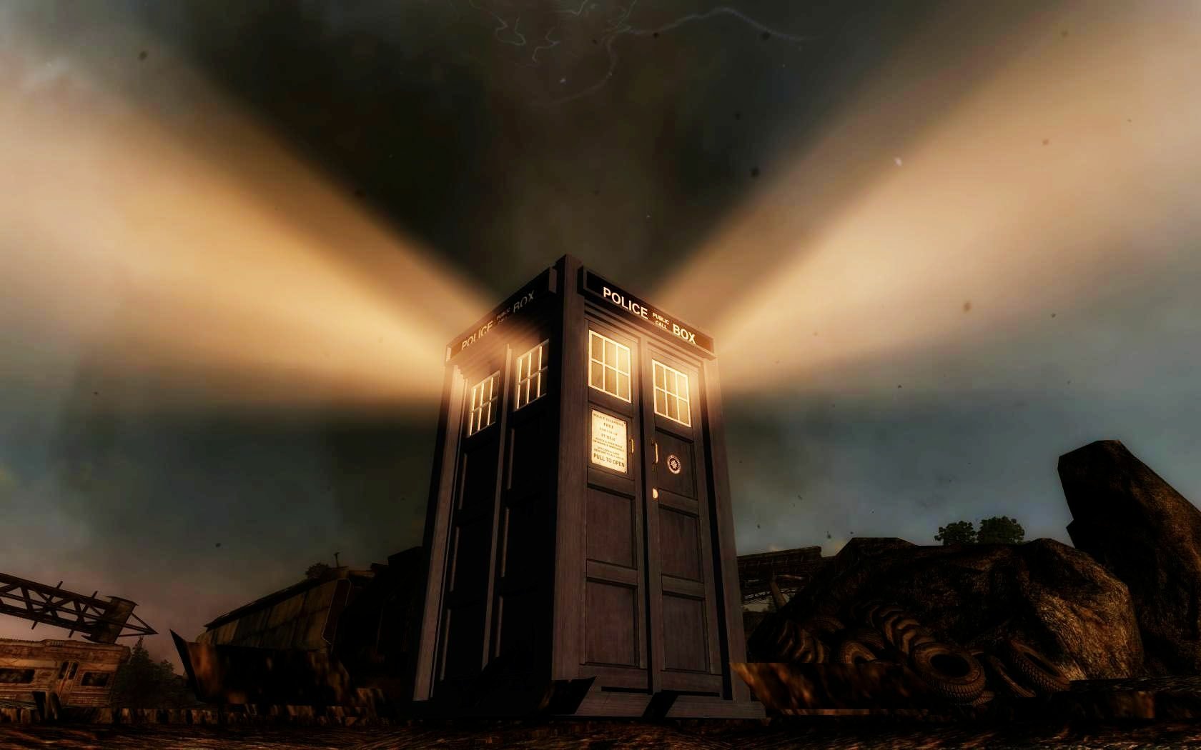 TARDIS in the Storm — Doctor Who (2005) HD Wallpaper
