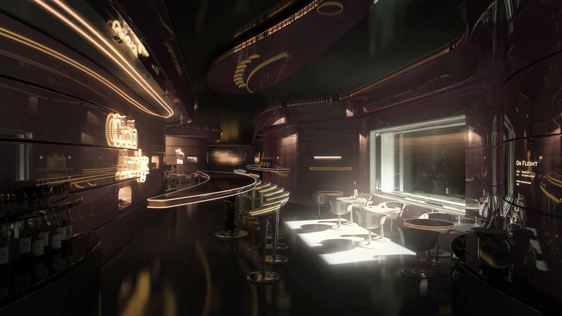 Futuristic 3D Digital Bar Art – Stunning HD CGI Wallpaper