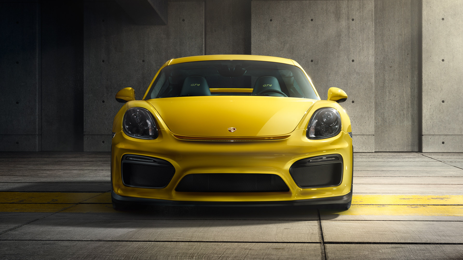 Download Yellow Car Car Porsche Porsche Cayman Vehicle Porsche Cayman ...