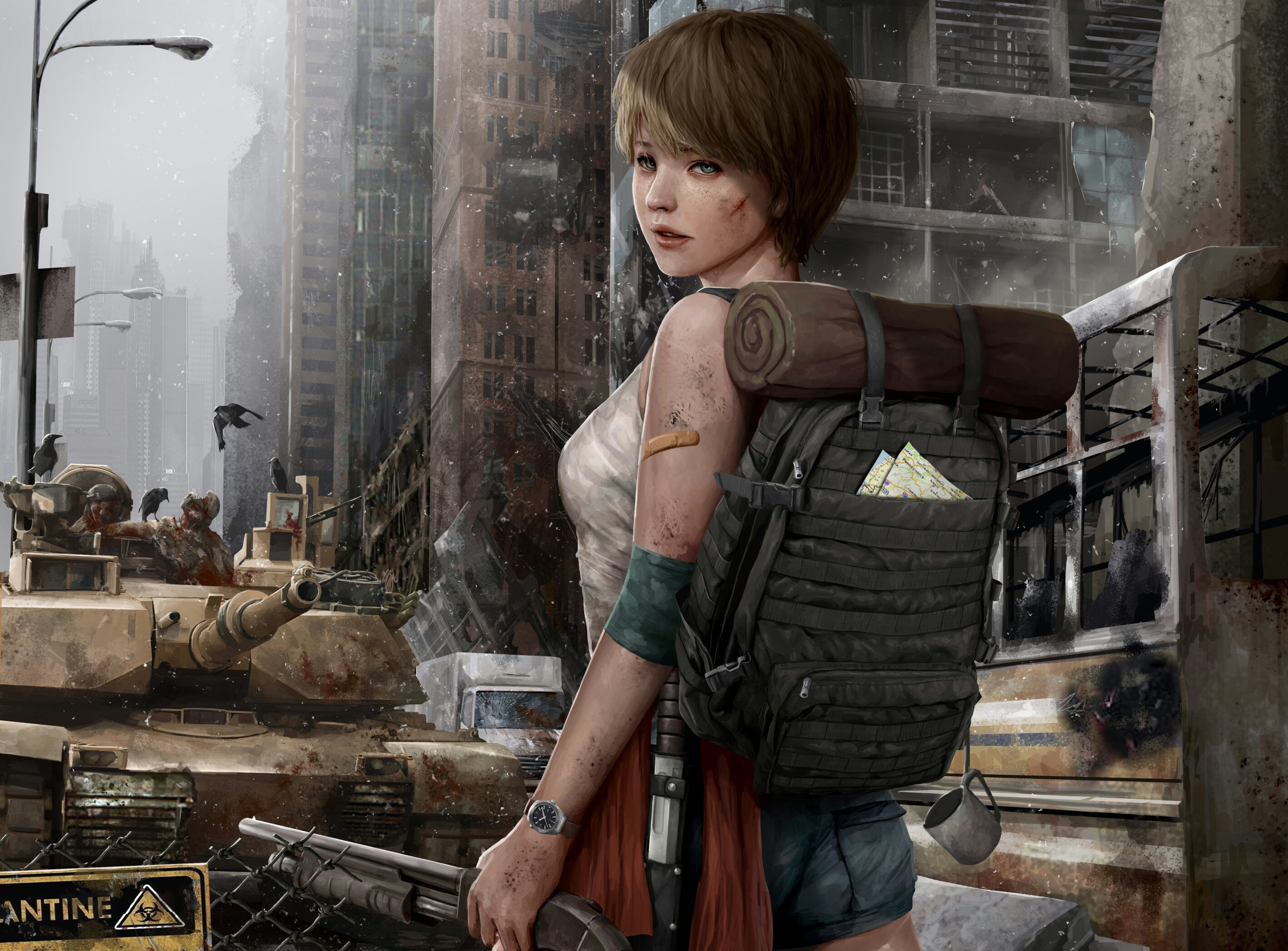Post-Apocalyptic Hero: An HD Wallpaper Adventure by Coffeedog7