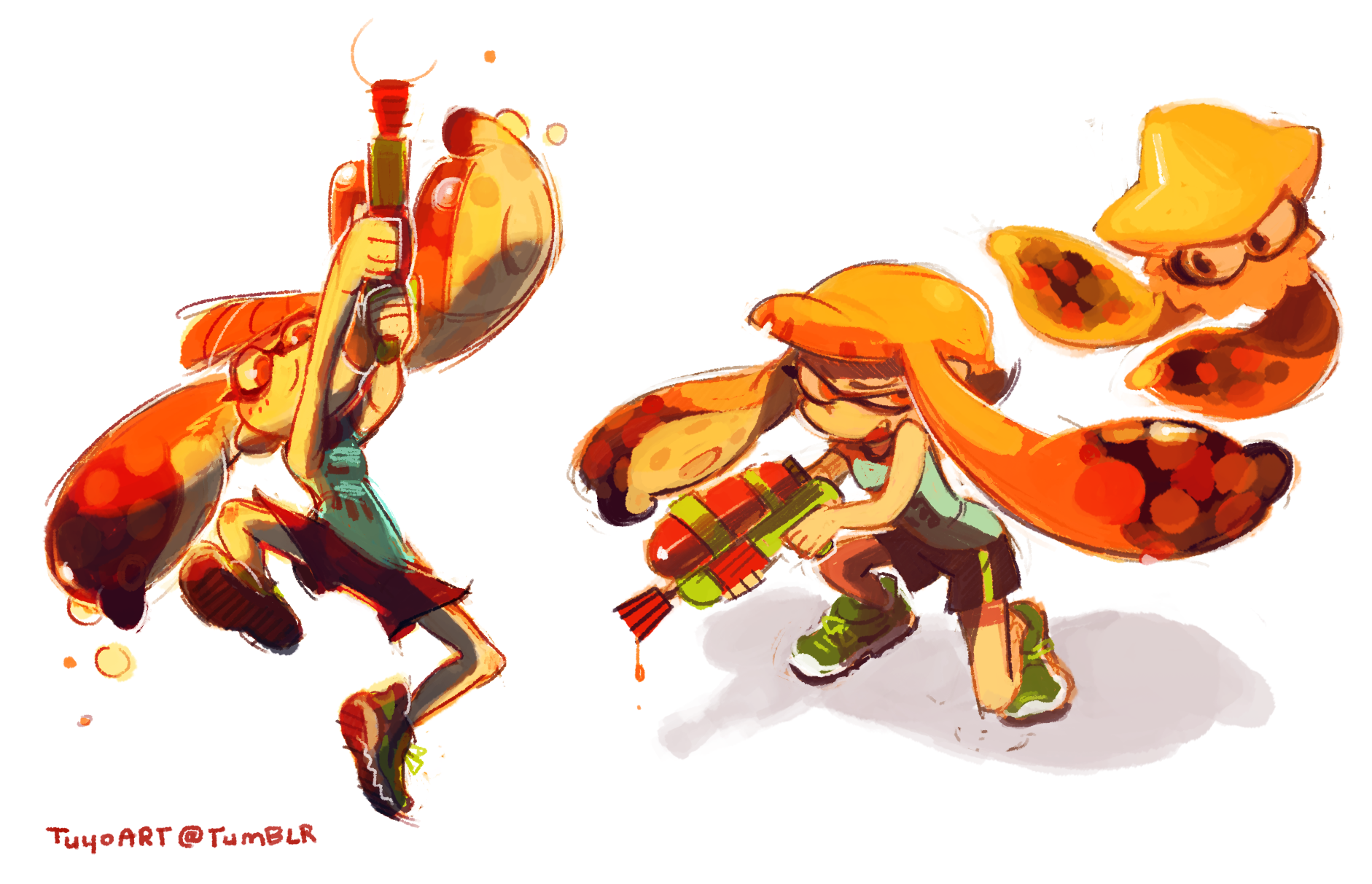Splatoon Action-Packed HD Wallpaper