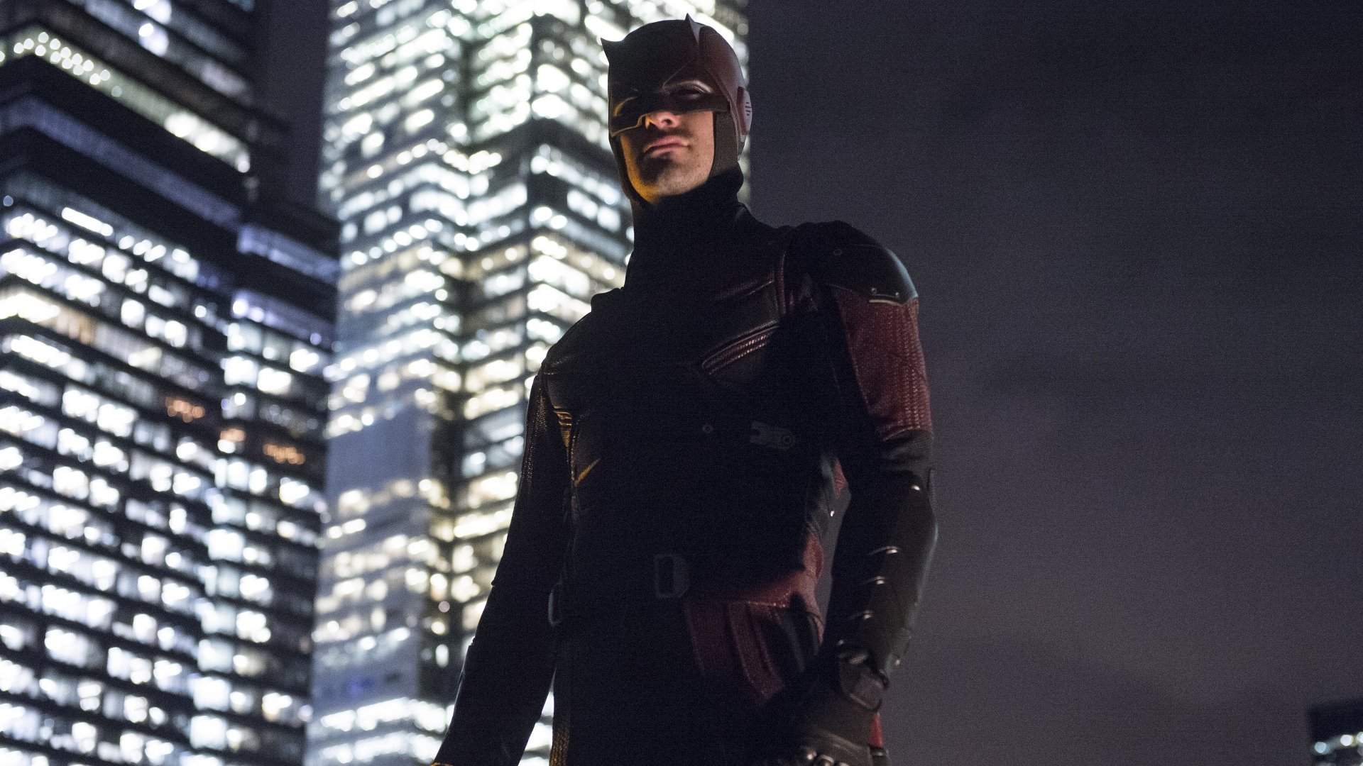 Daredevil TV Show 4K Ultra HD Wallpaper – Dark Vigilante in the Cityscape