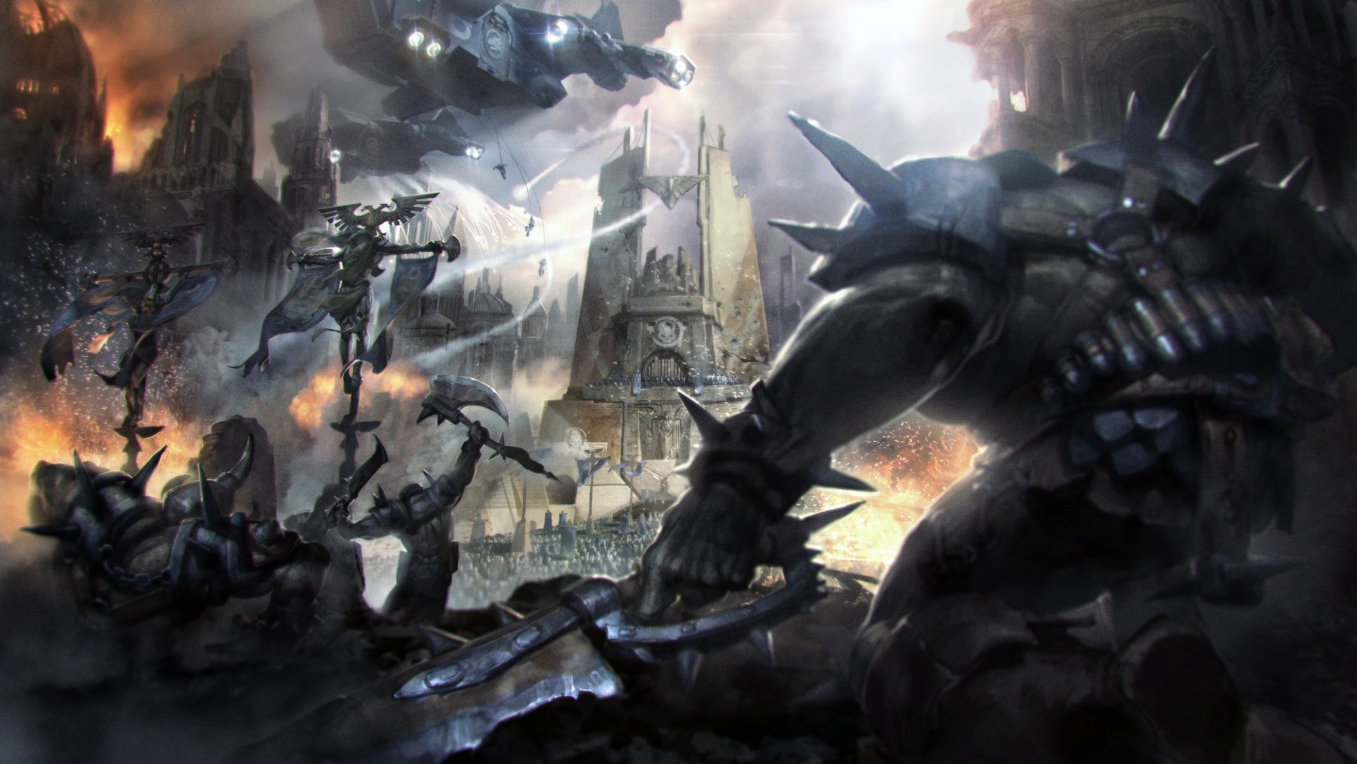 Warhammer 40K Epic Battle - HD Video Game Wallpaper by WIDESHOT-DESIGN
