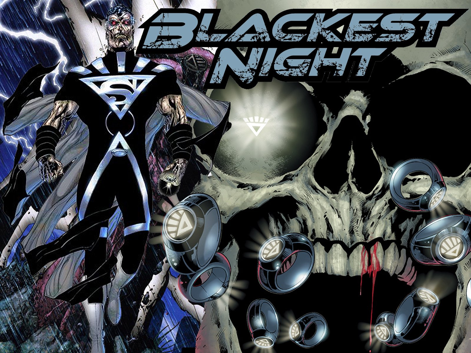 Blackest Night Superman HD Wallpaper: Dark Comic Power Unleashed