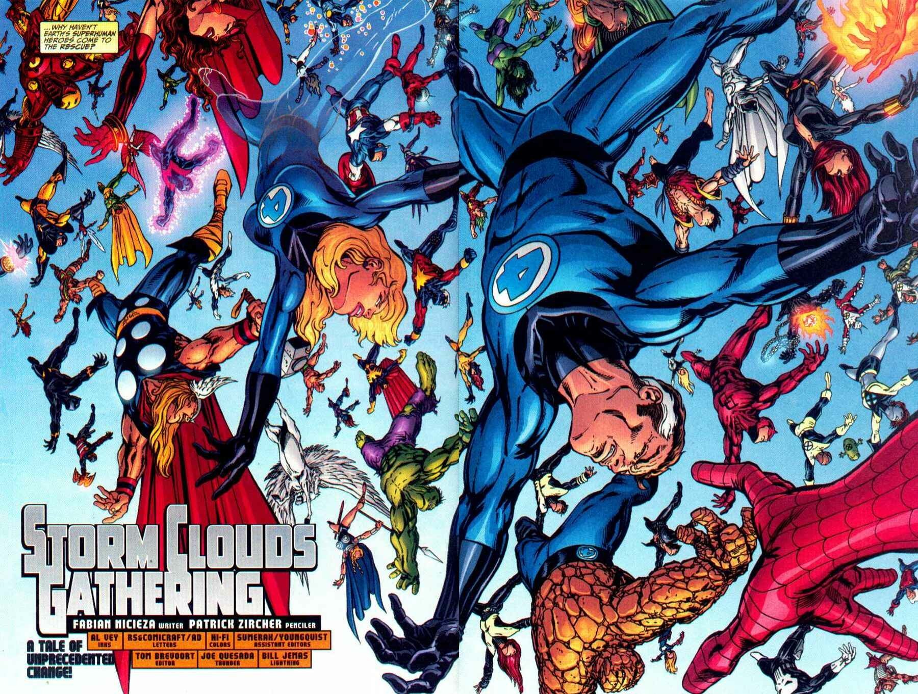 Download Comic Storm Clouds Gathering Wallpaper