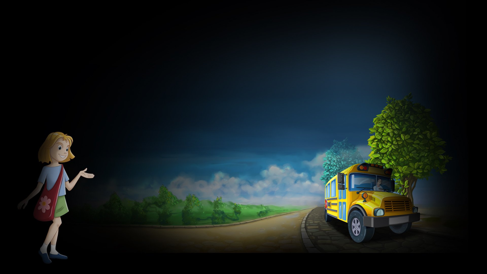 Download Video Game School Bus Fun HD Wallpaper