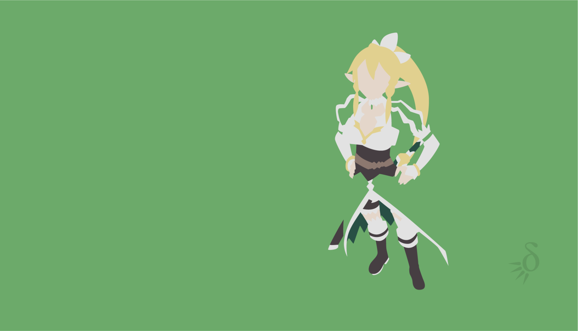 Leafa's Grace: HD Sword Art Online Anime Wallpaper by Krukmeister