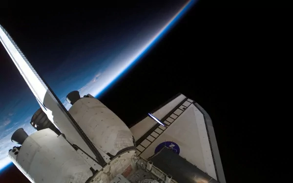 Stunning Space Shuttle HD Wallpaper at Dusk