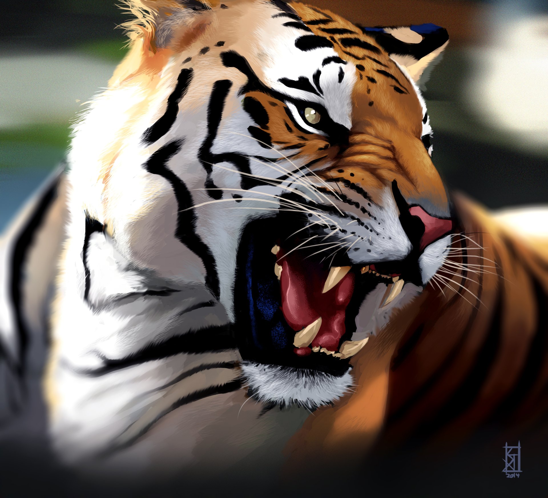 Fierce Fantasy Tiger – Stunning 4K Ultra HD Wallpaper by Samuel Johnson