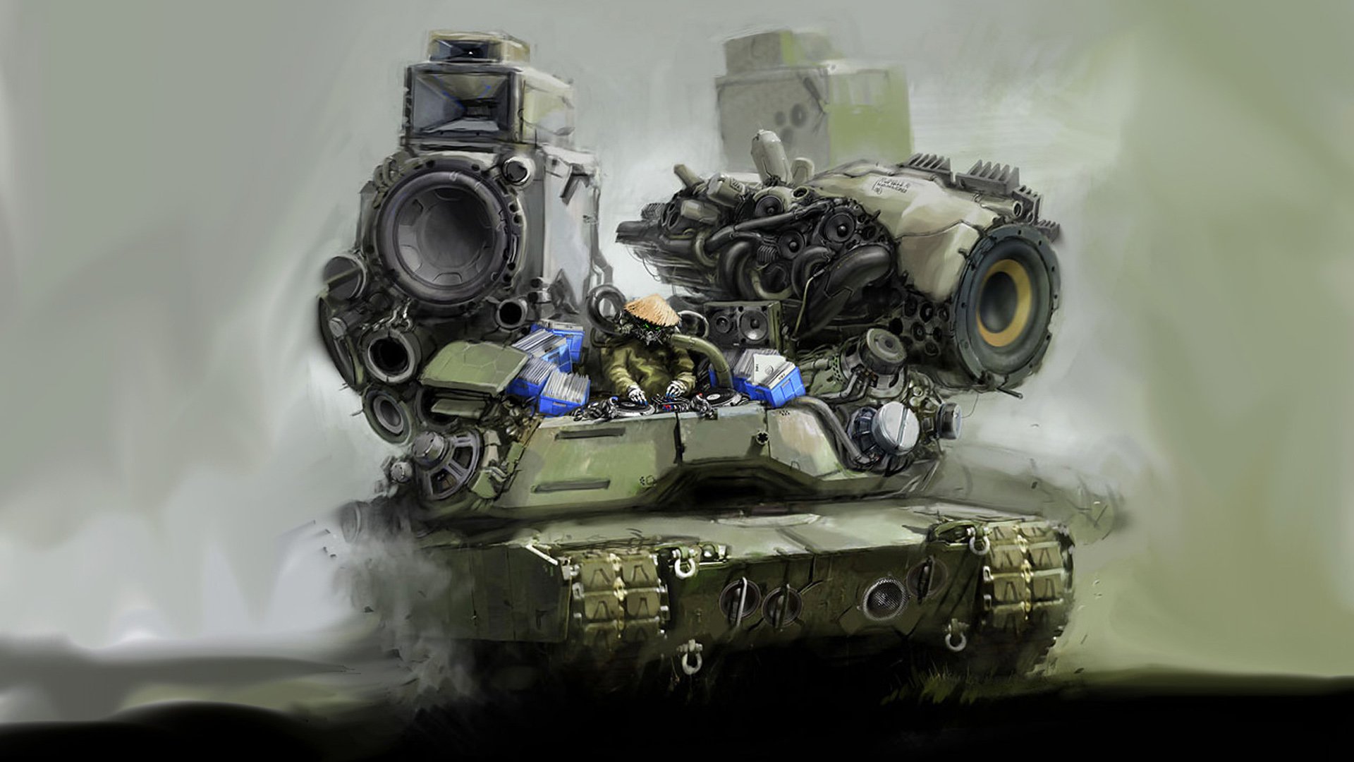 Dubstep Tank: A Sci-Fi Military HD Wallpaper Experience