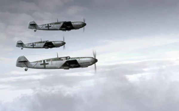 HD Wallpaper of the Iconic Messerschmitt Bf 109 in Action