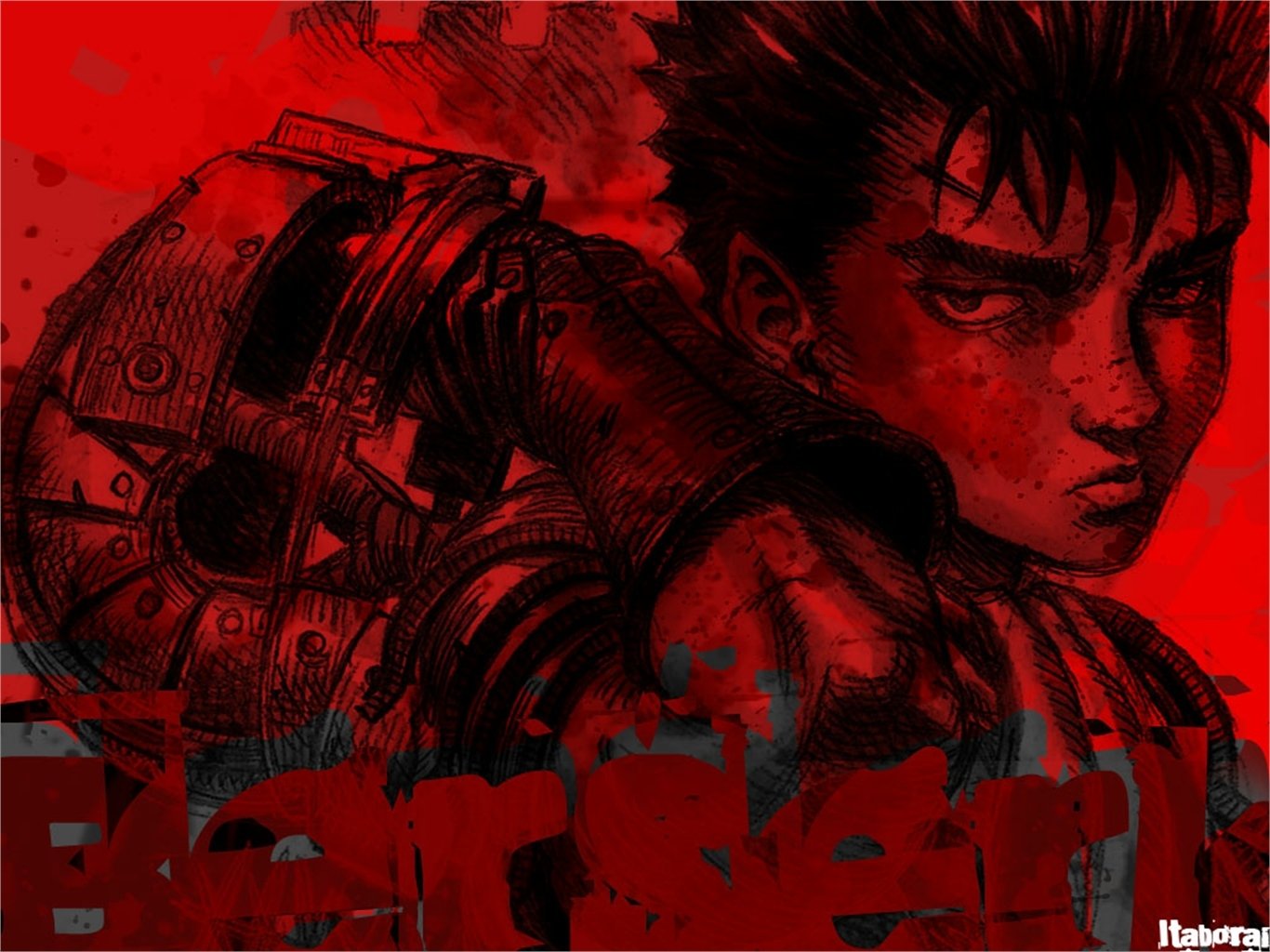 Guts Unleashed: Berserk Anime HD Wallpaper Masterpiece | 1366x1024 ...