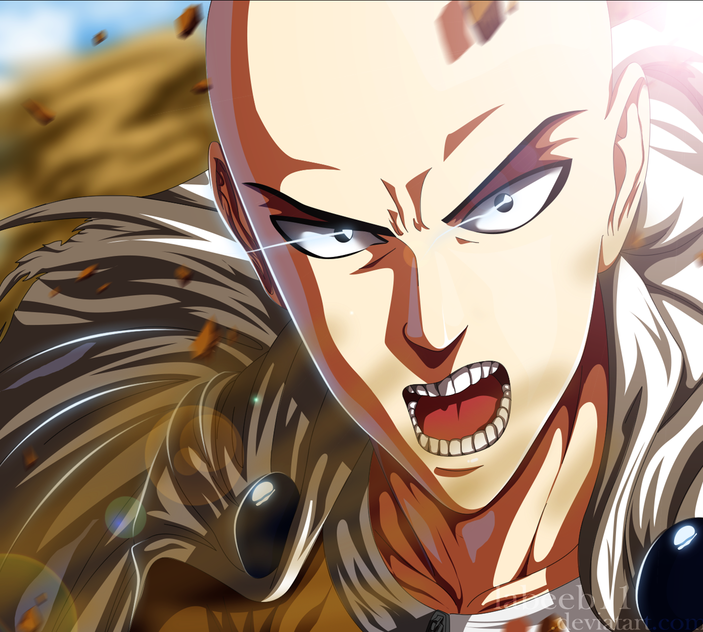 Saitama Unleashed: Epic One-Punch Man HD Wallpaper by Labeeb11