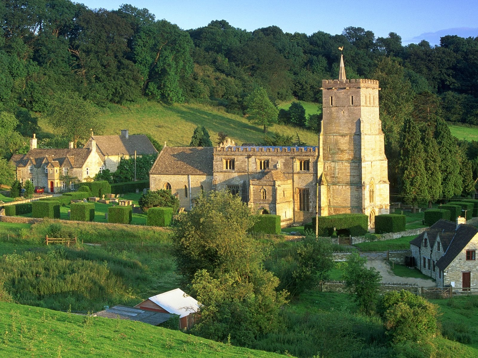 Charming Village Scene - HD Wallpaper | 1600x1200 | Wallpaper Abyss