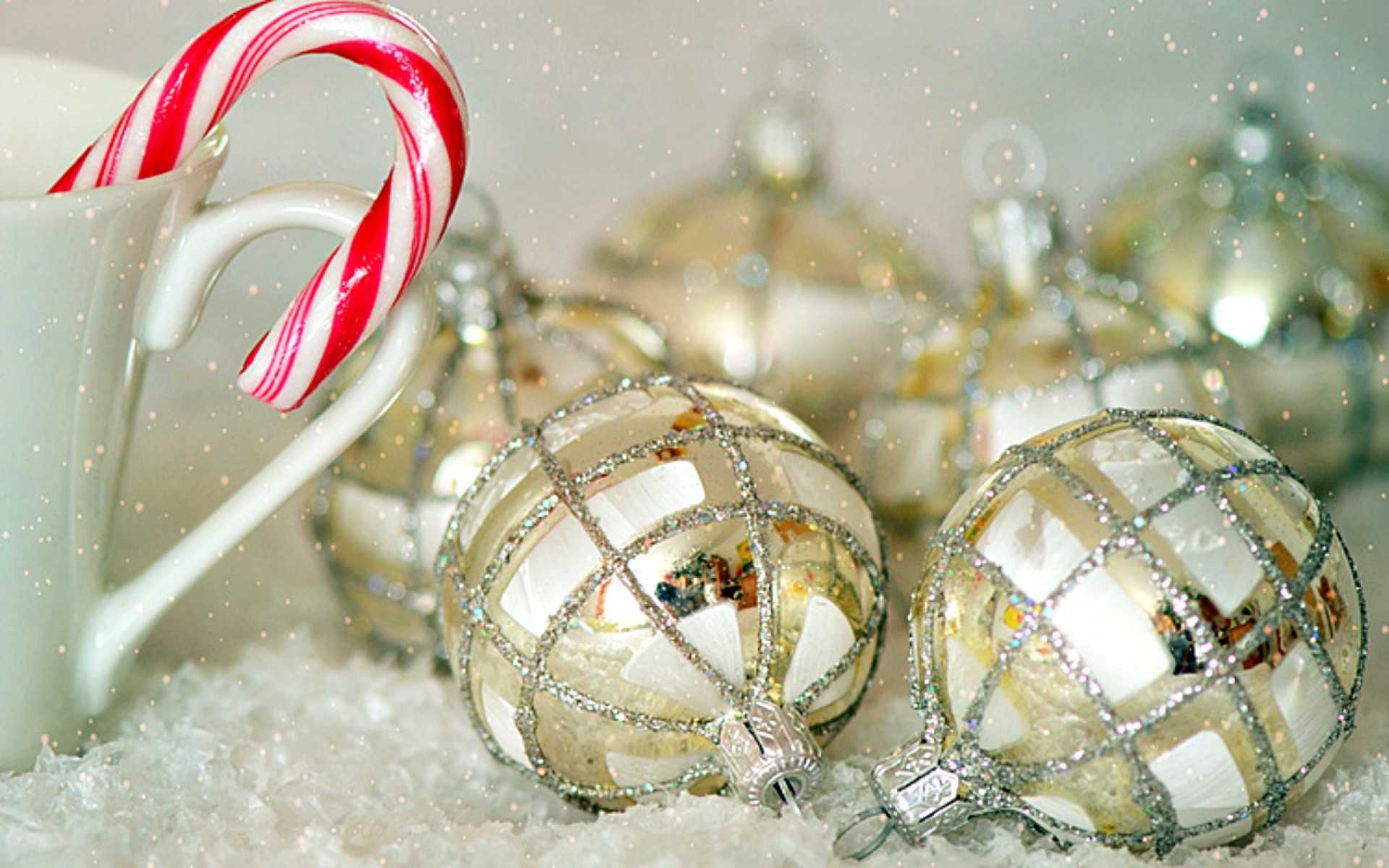 Download Candy Cane Christmas Ornaments Holiday Christmas HD Wallpaper