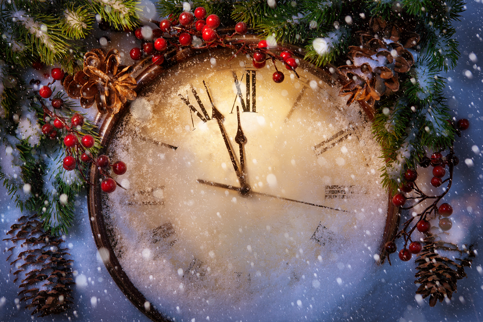 Holiday Countdown: Festive New Year Clock HD Wallpaper