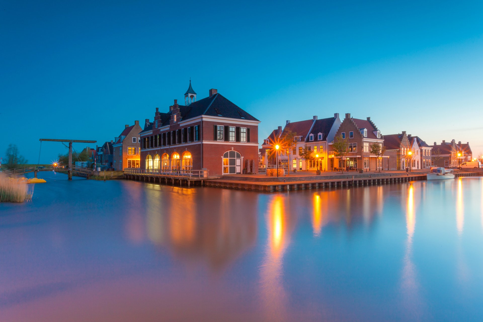 Download Light Reflection Netherlands River Village Man Made House HD ...