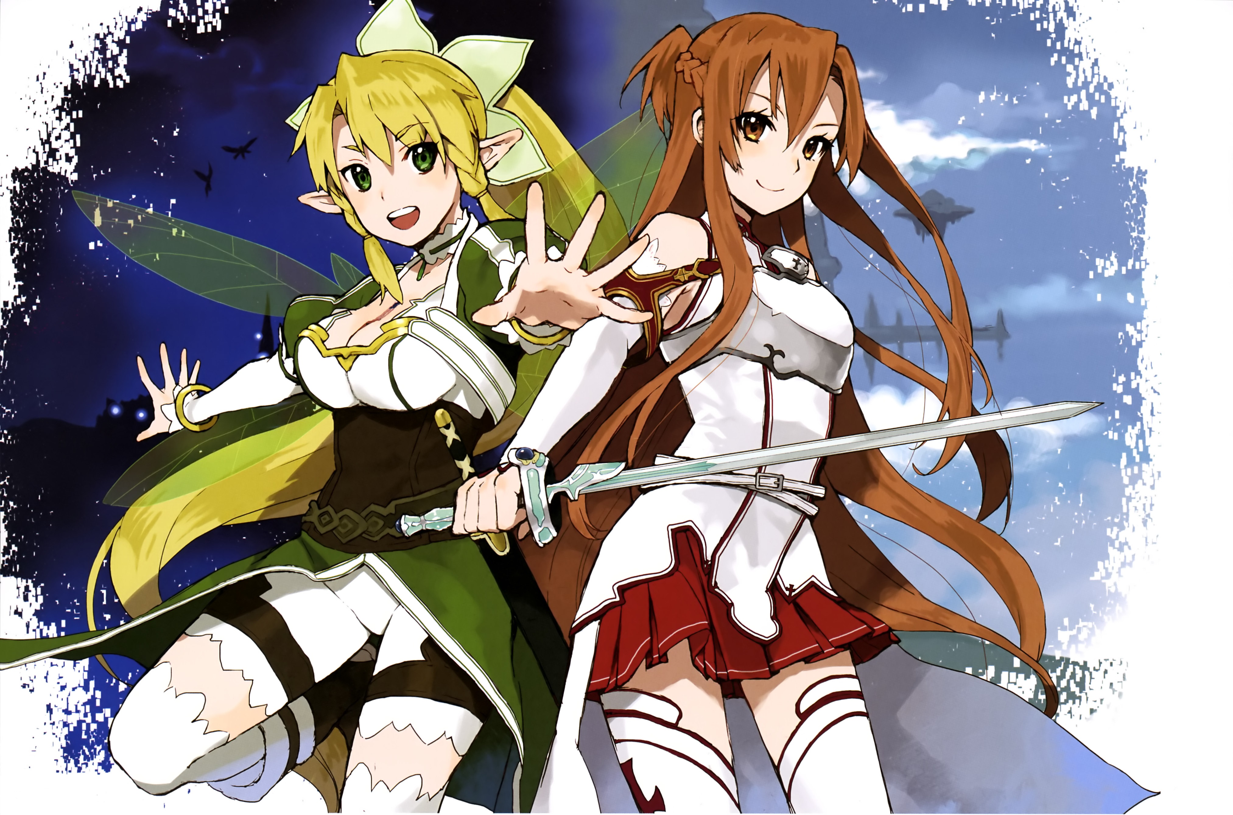 Download Asuna Yuuki Leafa (Sword Art Online) Anime Sword Art Online 4k ...