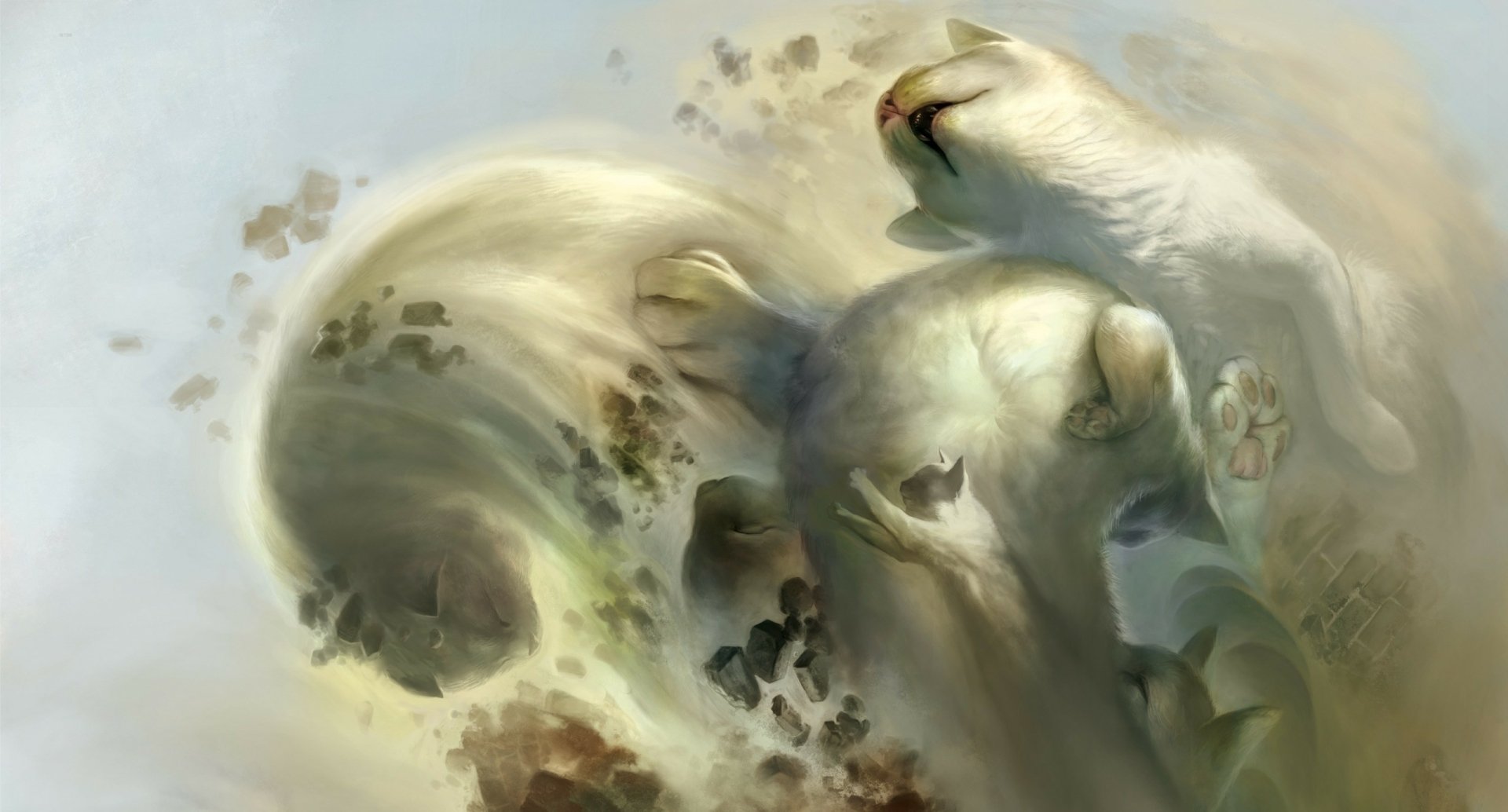 Download Fantasy Cat HD Wallpaper by Yukari Masuike