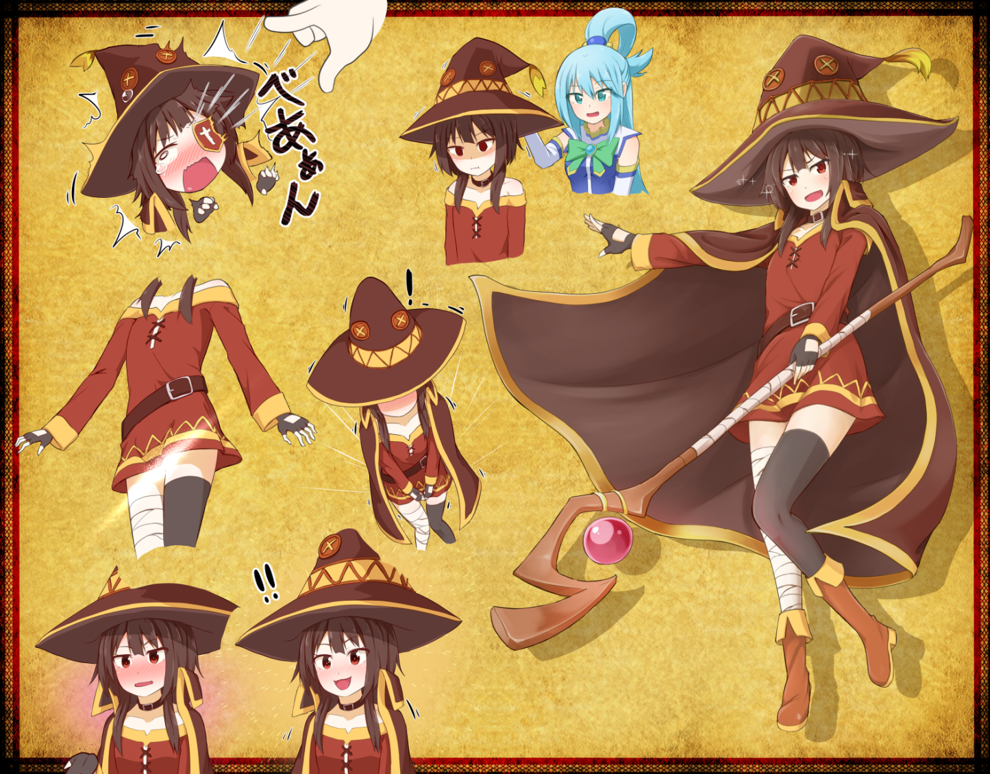 Megumin HD Wallpaper - KonoSuba: A Magical Adventure by 因幡ひぎゐ稲羽ひさねる