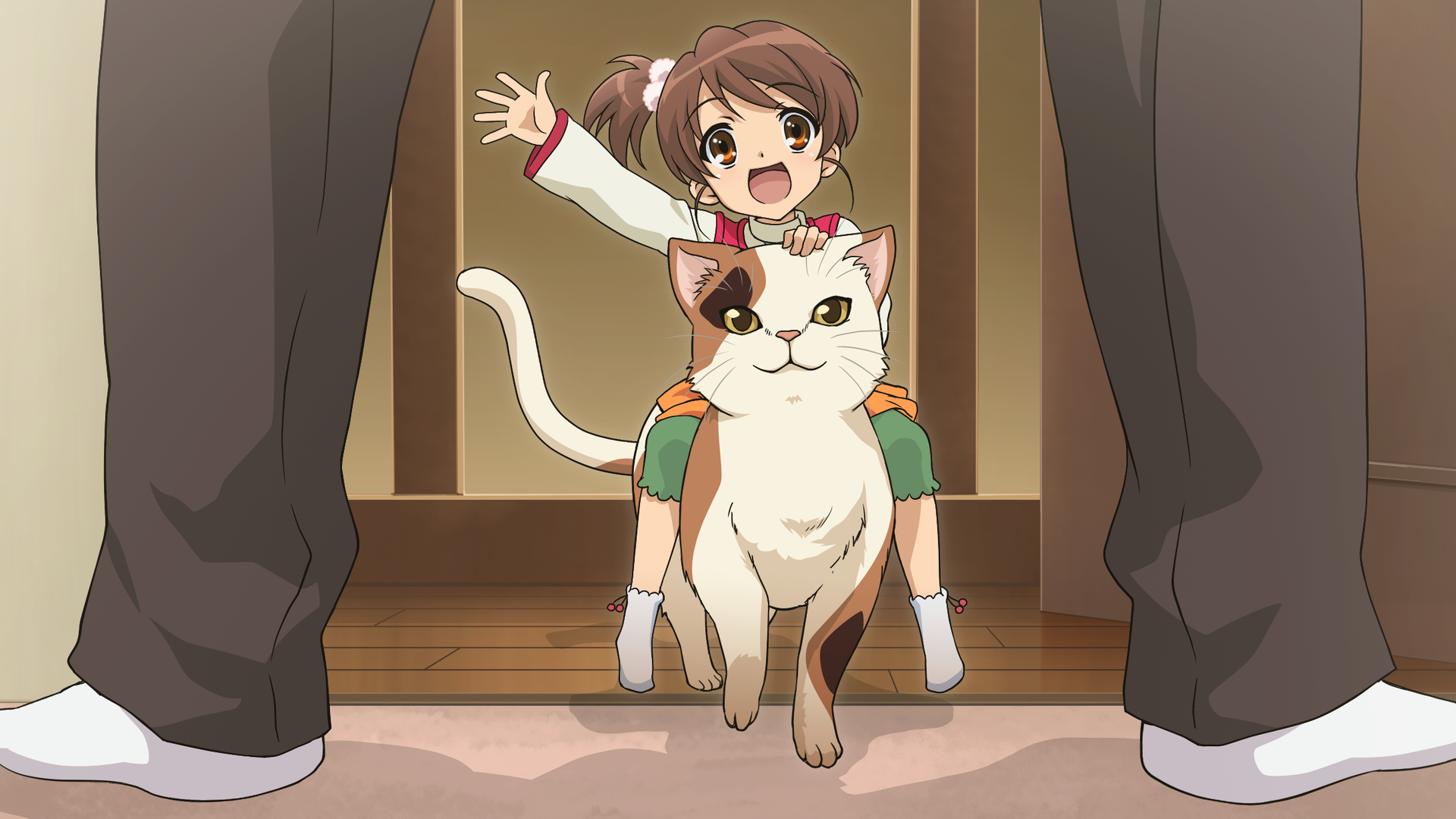 Haruhi’s Sister and Playful Anime Cat HD Wallpaper – Melancholy of ...