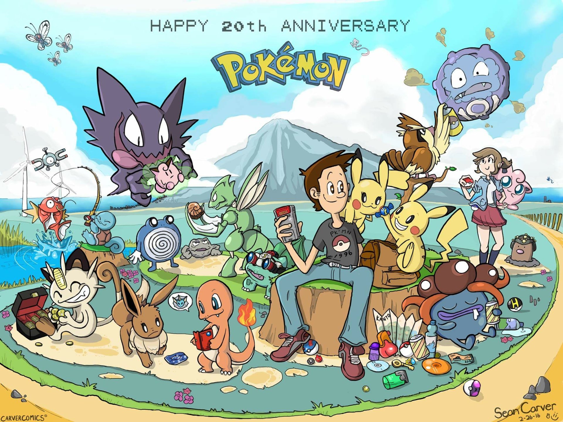 Epic Pokémon Adventure HD Wallpaper – Iconic Video Game Scene