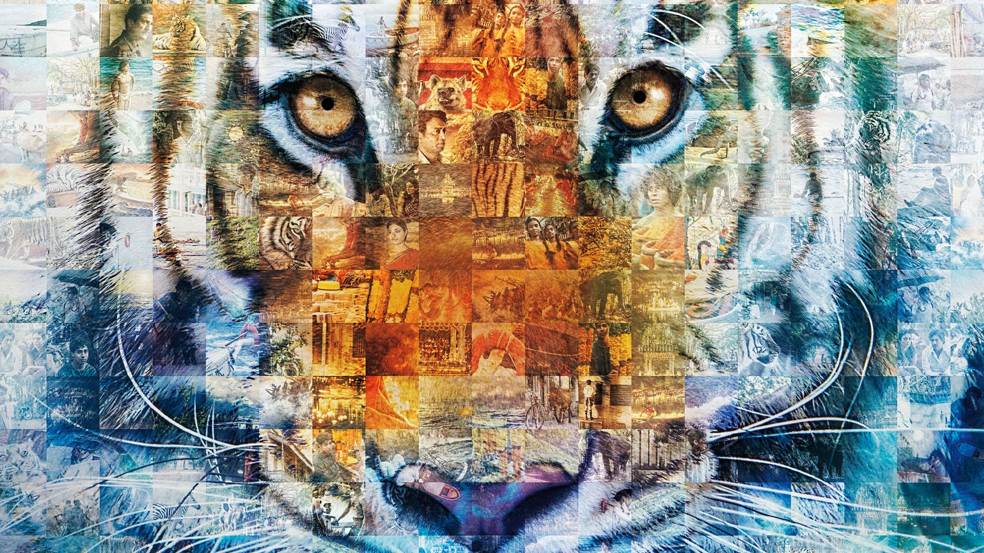 Life of Pi — Tiger's Eye Collage HD Wallpaper | 1920x1080 | Wallpaper Abyss