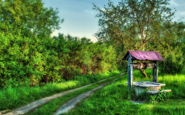 Enchanted Well: A Fantasy HD Wallpaper