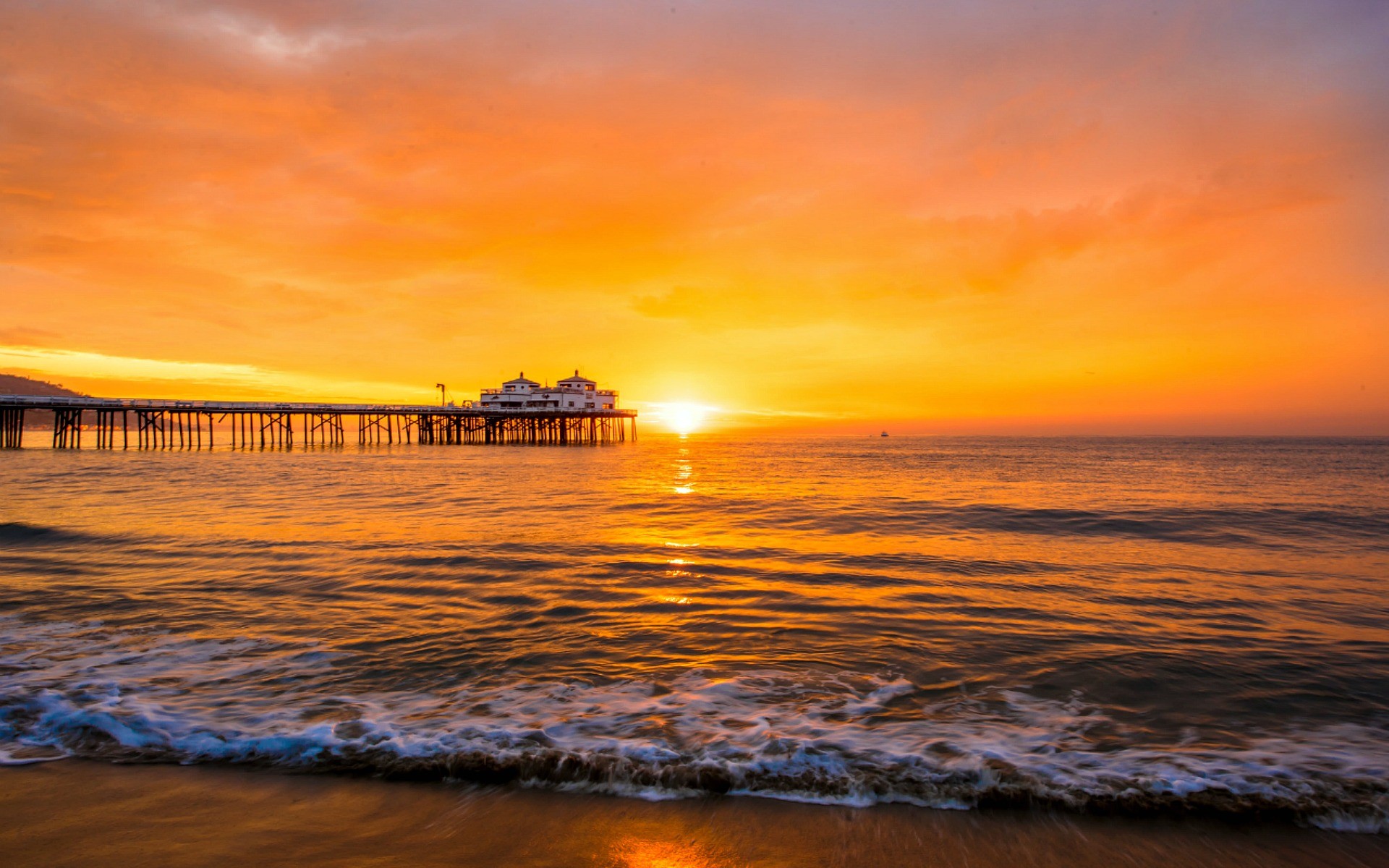 Sunset over Ocean Pier