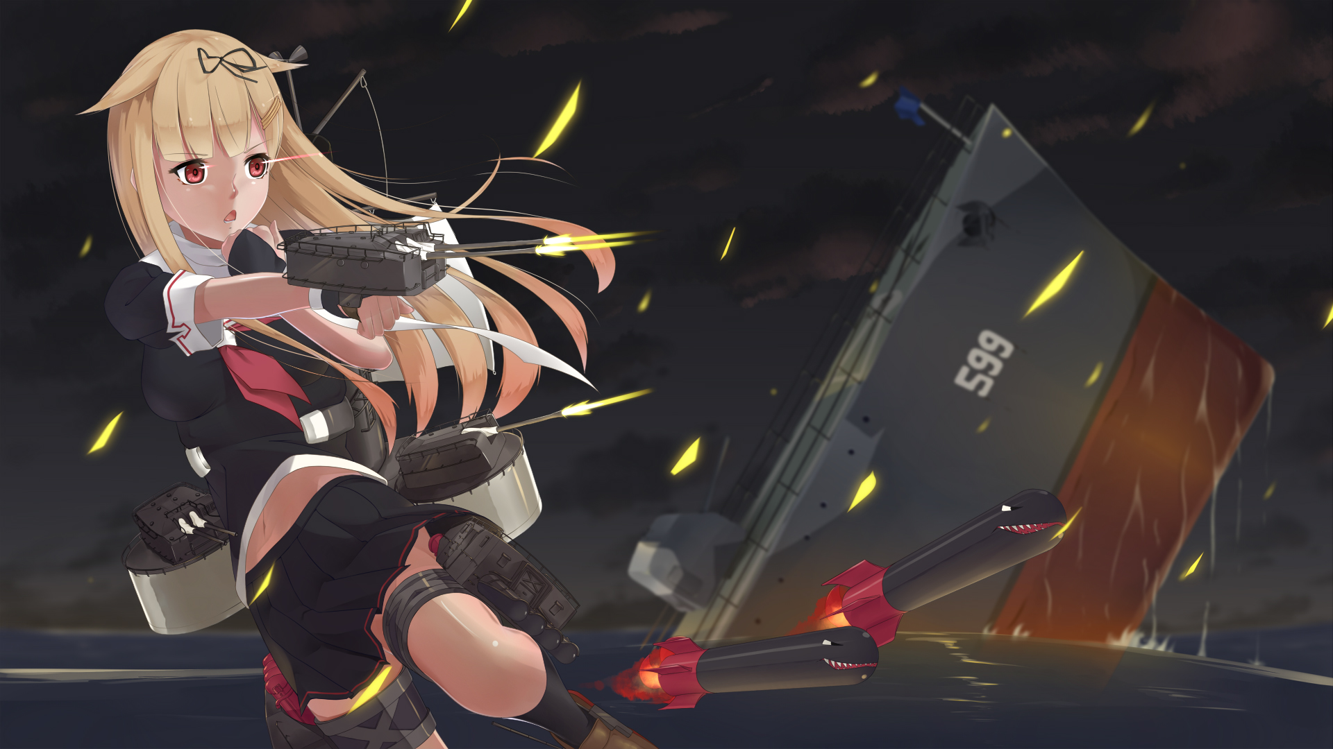 Download Yuudachi (Kancolle) Anime Kantai Collection HD Wallpaper by oMoTI