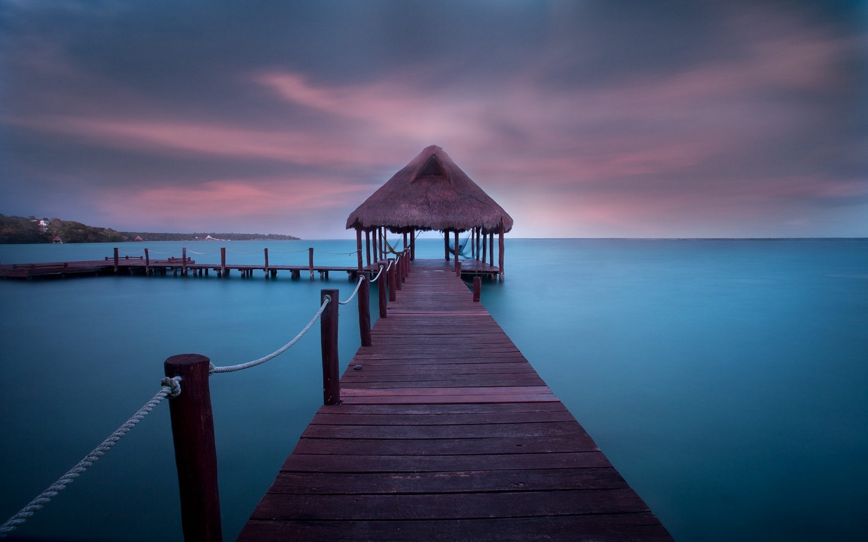 Download Horizon Ocean Tropical Man Made Pier Wallpaper
