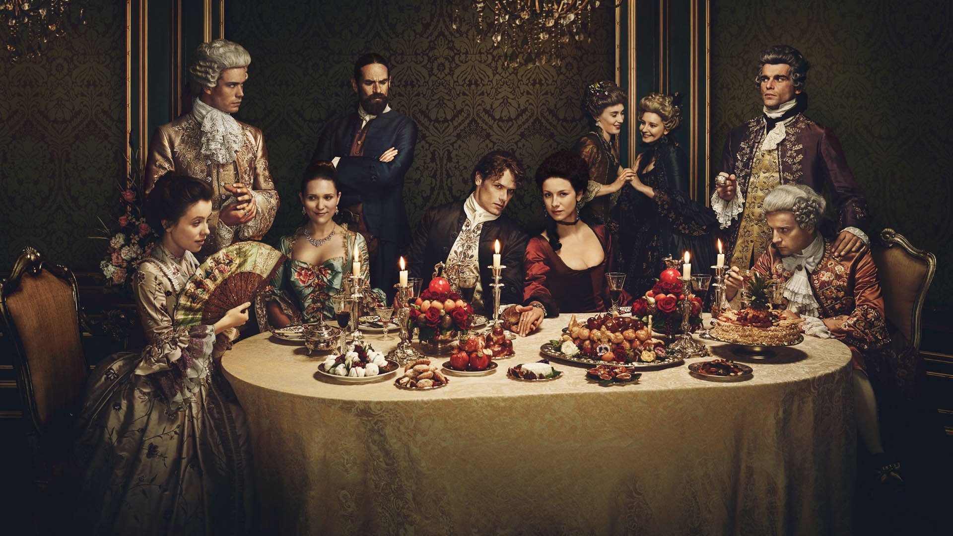 Outlander HD Wallpaper: Claire and Jamie's Grand Feast