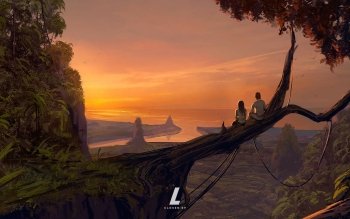 Download Fantasy Tree Love Couple Artistic Landscape PFP
