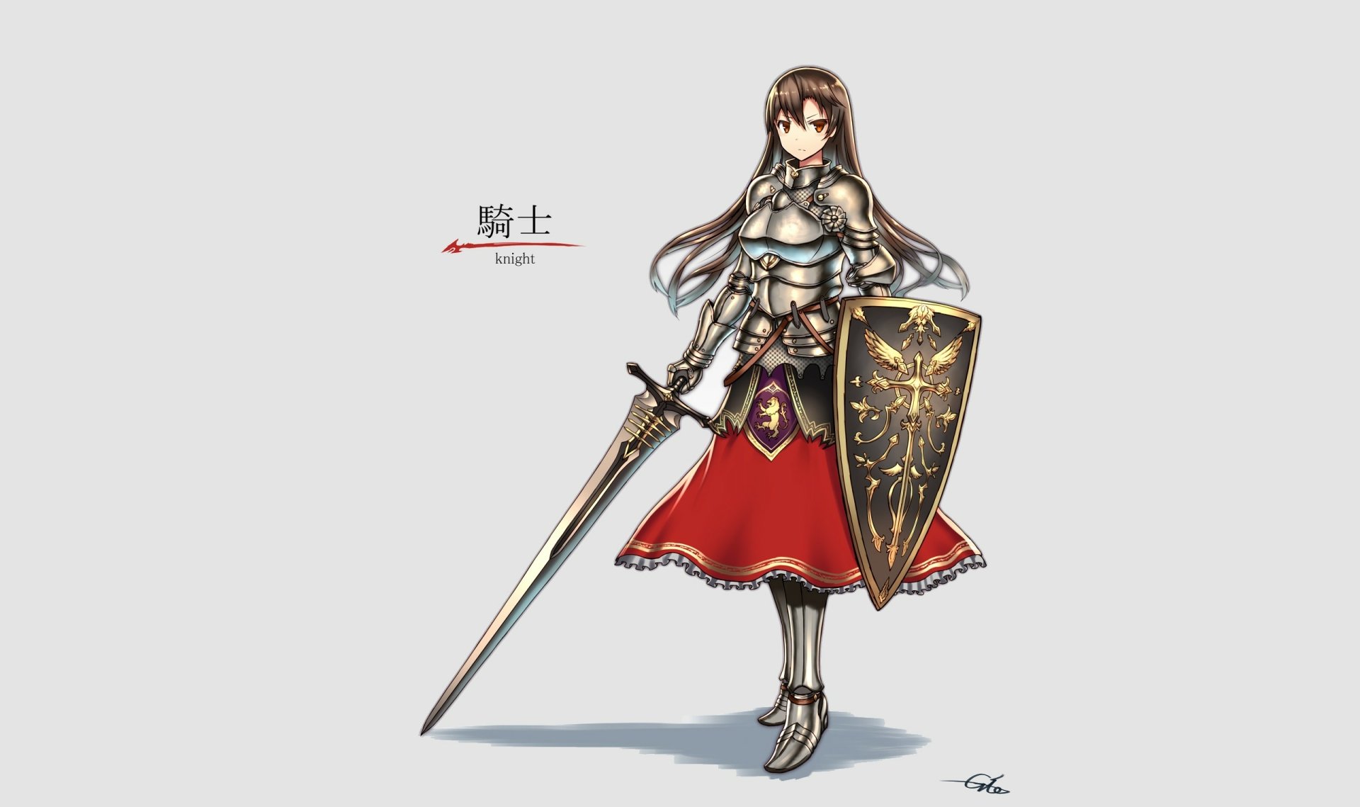 Download Sword Armor Anime Original HD Wallpaper by Gia