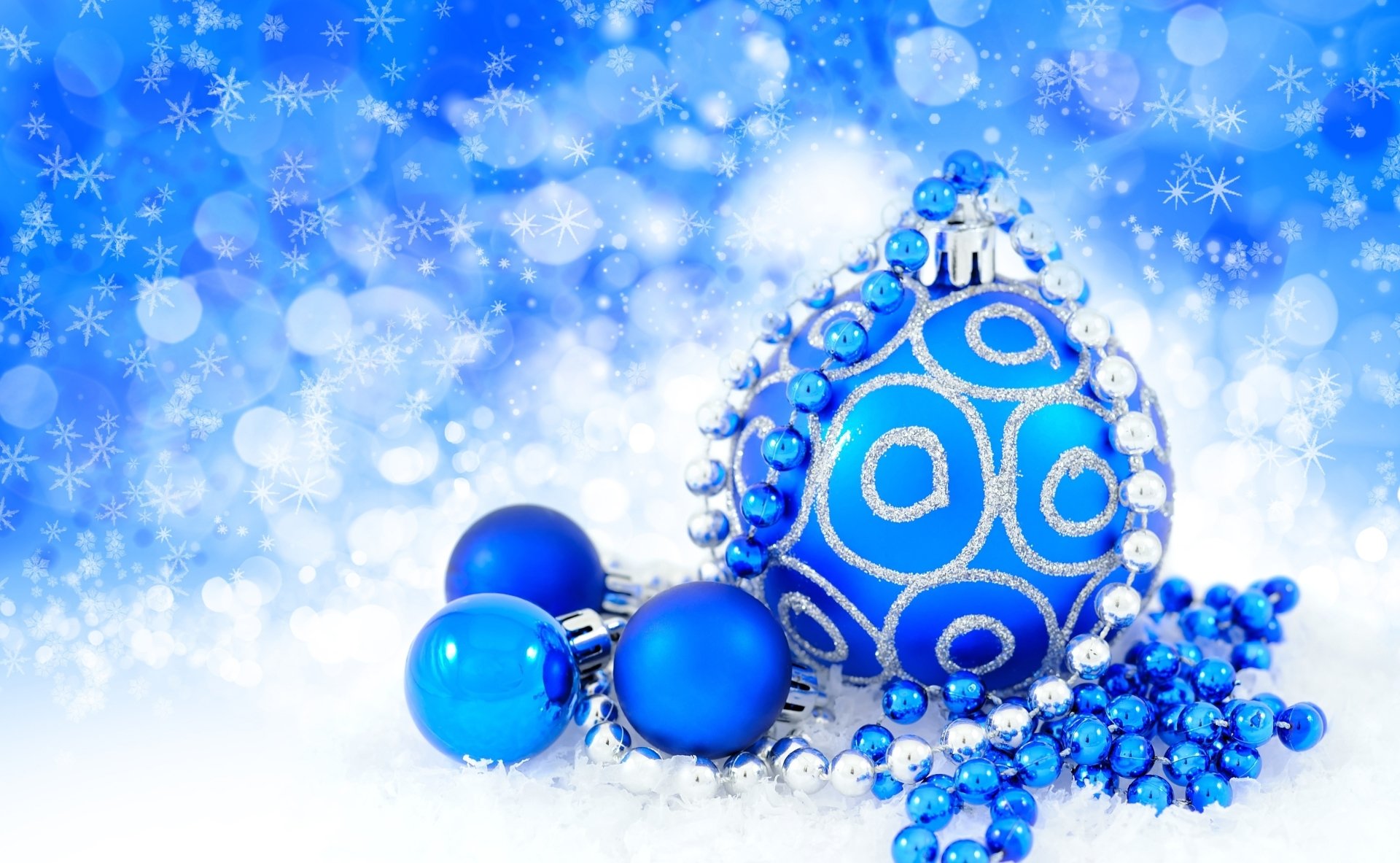 Icy Blue Sparkle — 2K Christmas Ornaments Wallpaper | 3695x2277 ...