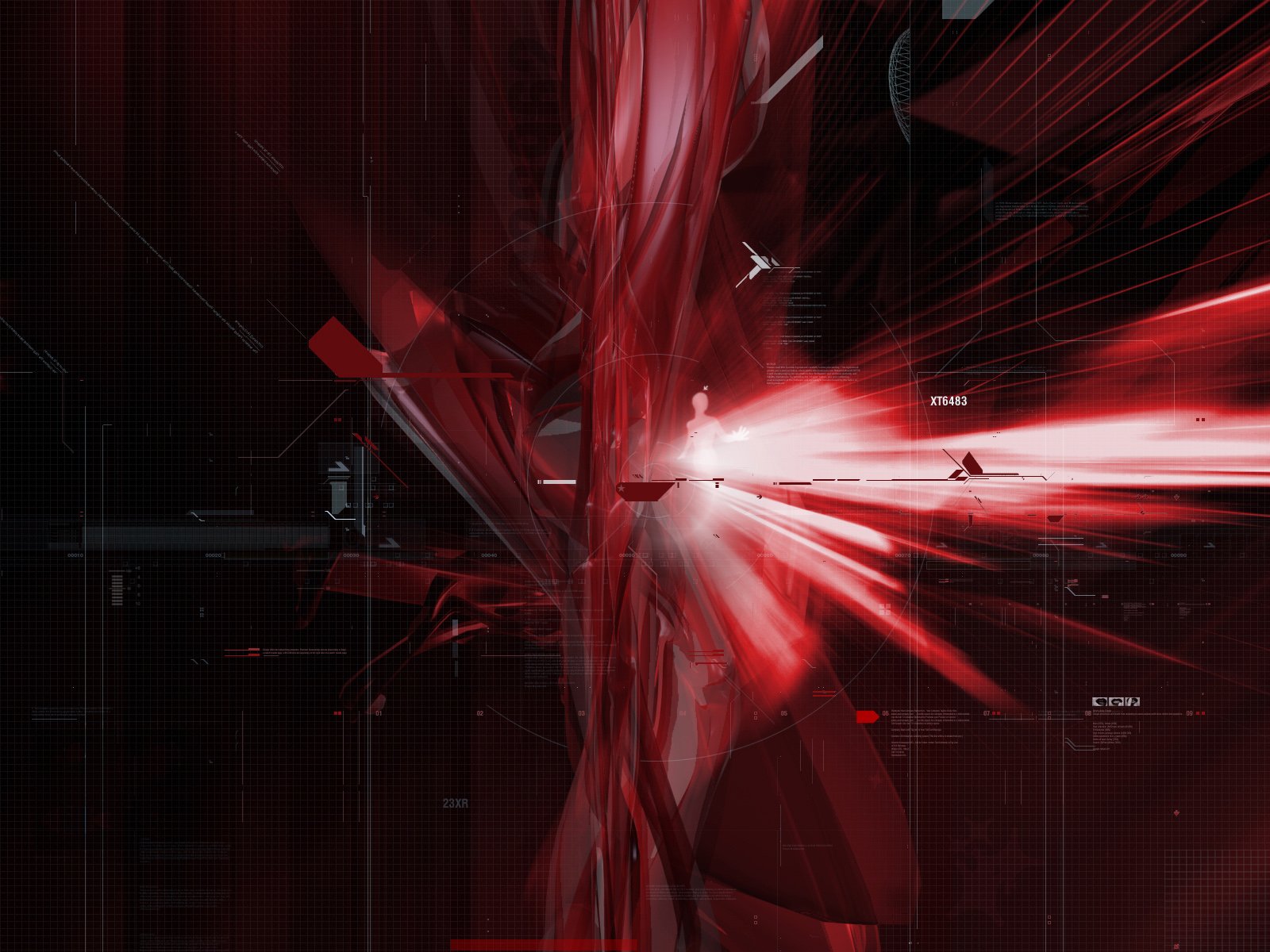 Dynamic Red Abstract - HD Wallpaper in Technology and Texture
