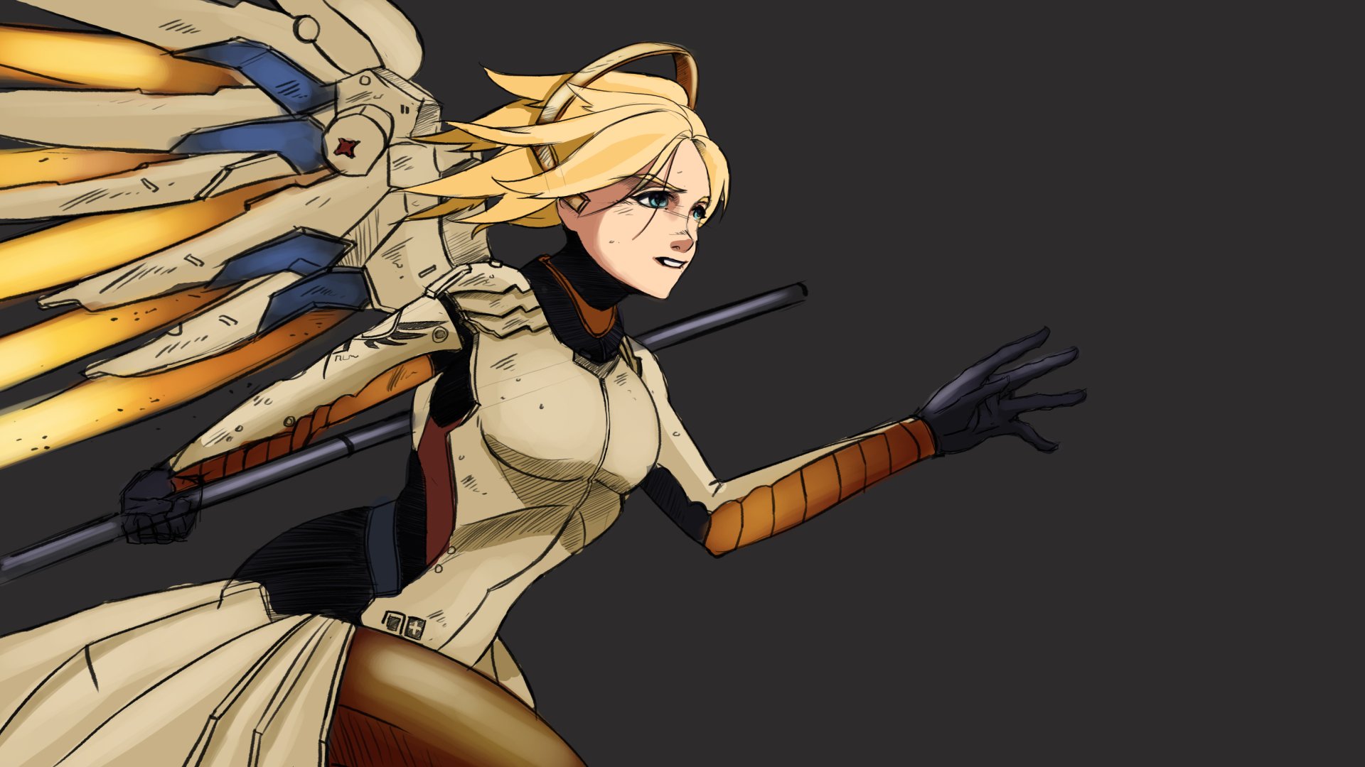 Mercy from Overwatch - Stunning 4K Ultra HD Wallpaper by Anh Le