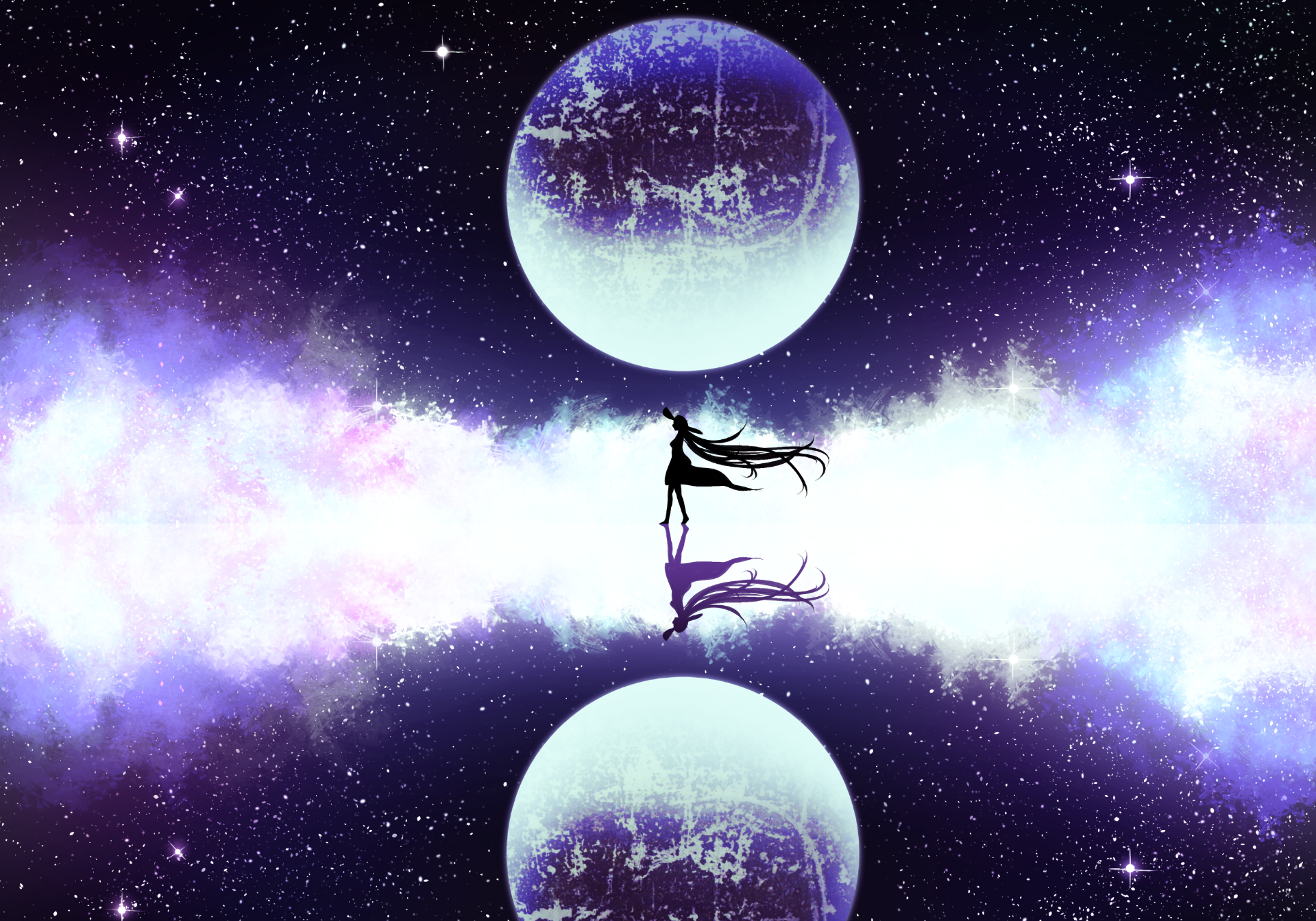 Celestial Harmony: Original Anime HD Wallpaper by SuGi 214