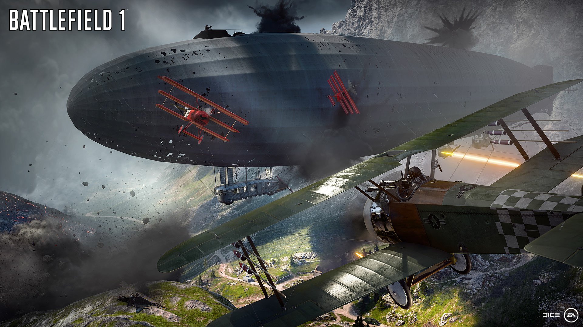 Epic Battlefield 1 HD Wallpaper: Aerial Combat Awaits